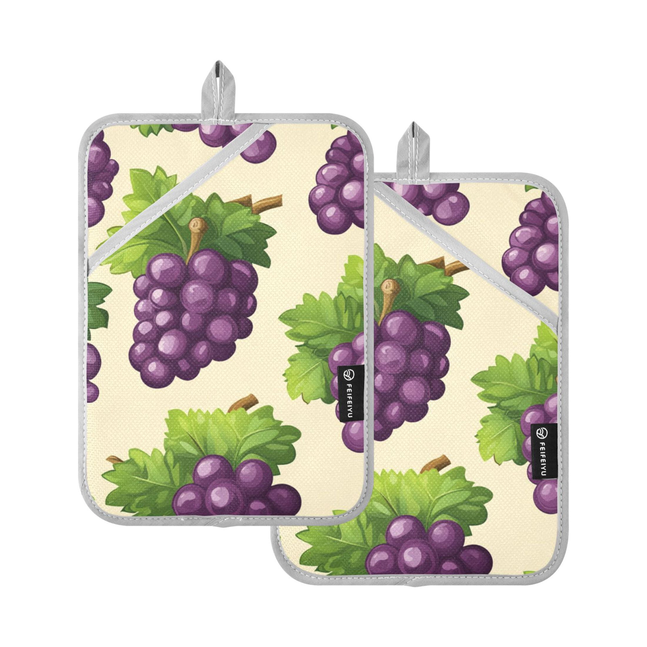 【Heat-Resistant】Quilted Cotton Potholders Set of 2 - Stylish Kitchen ...