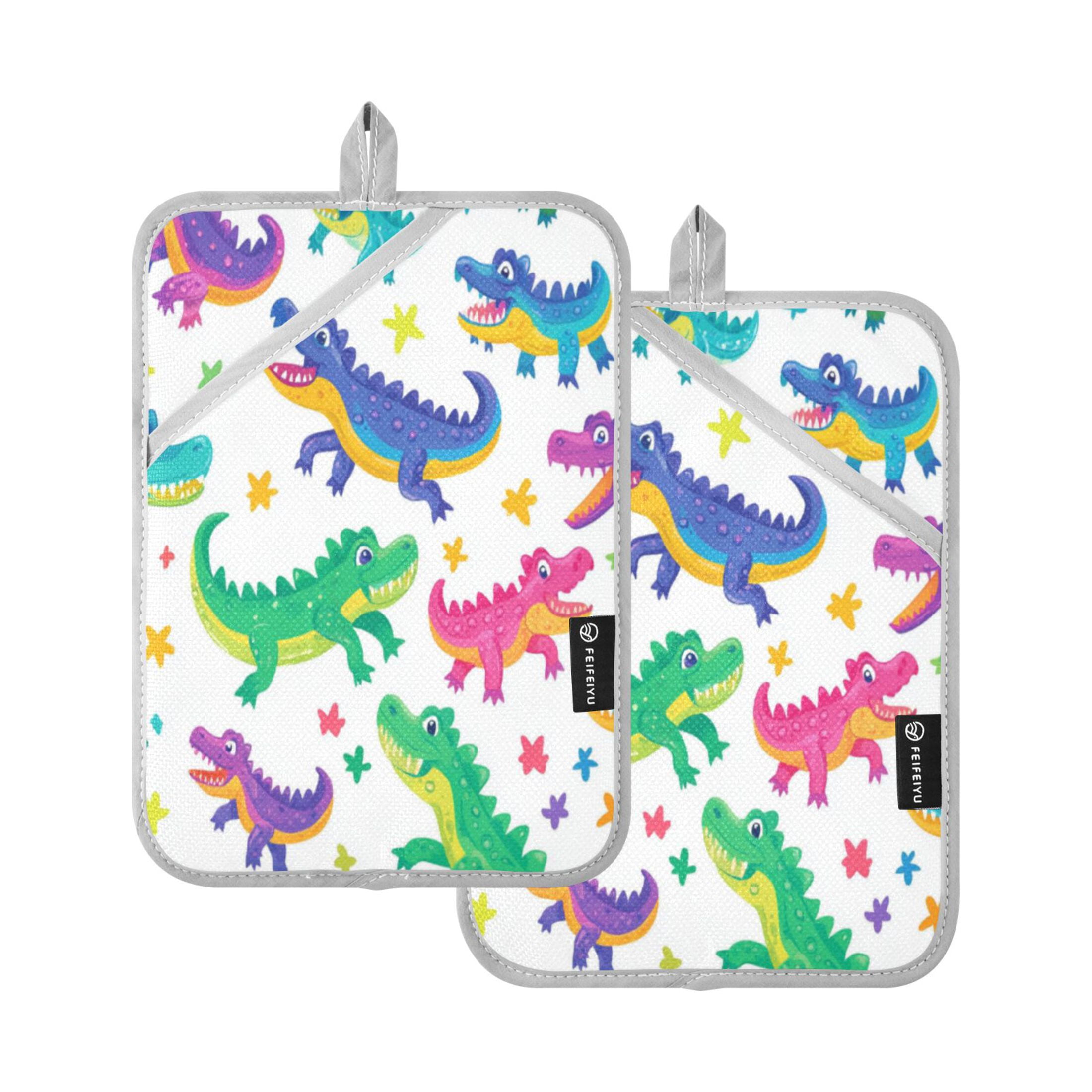 【Heat-Resistant】Quilted Cotton Potholders Set of 2 - Stylish Kitchen ...