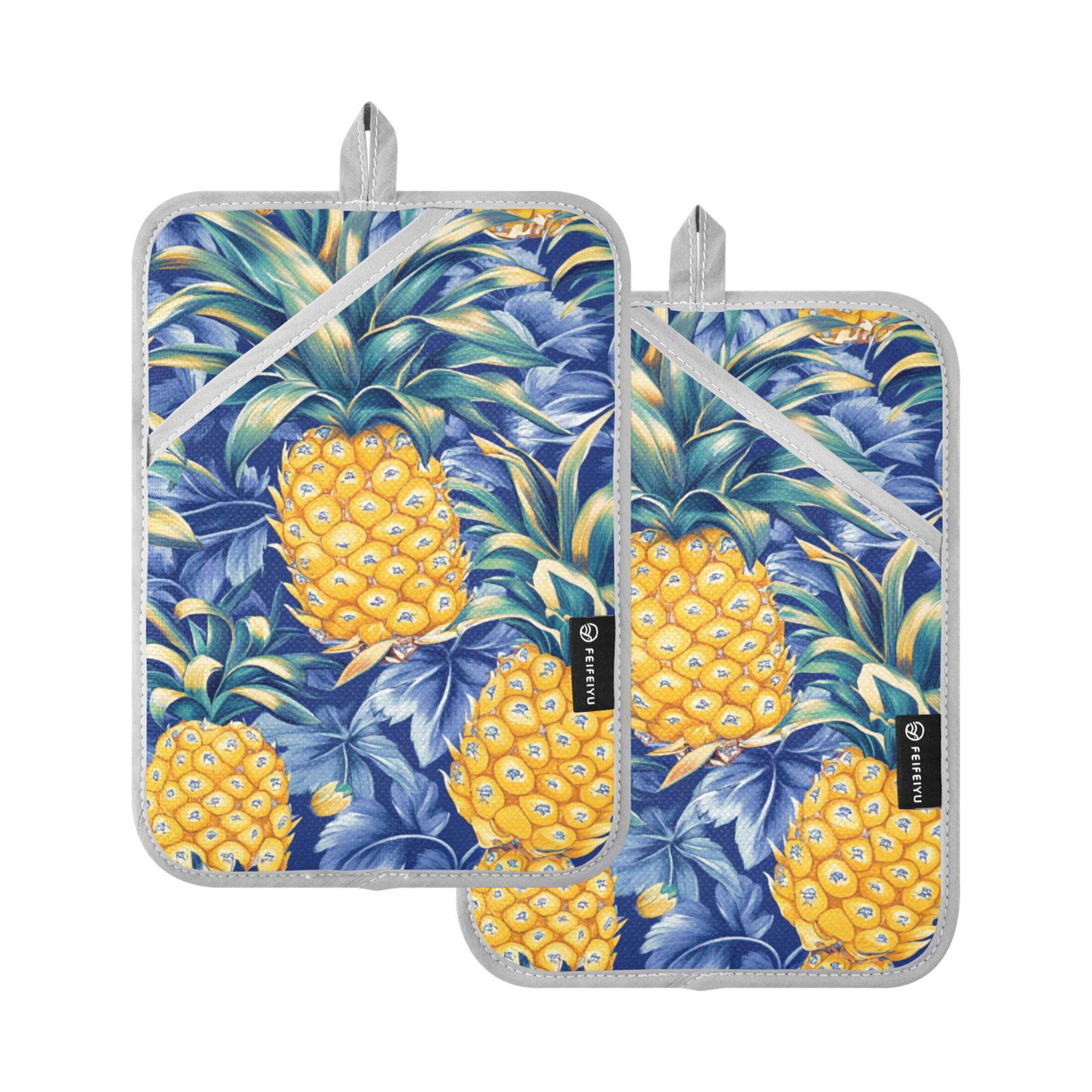 【Heat-Resistant】Quilted Cotton Potholders Set of 2 - Stylish Kitchen ...