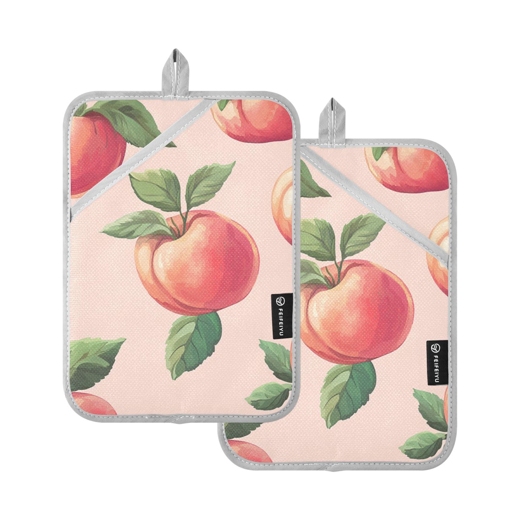 【Heat-Resistant】Quilted Cotton Potholders Set of 2 - Stylish Kitchen ...