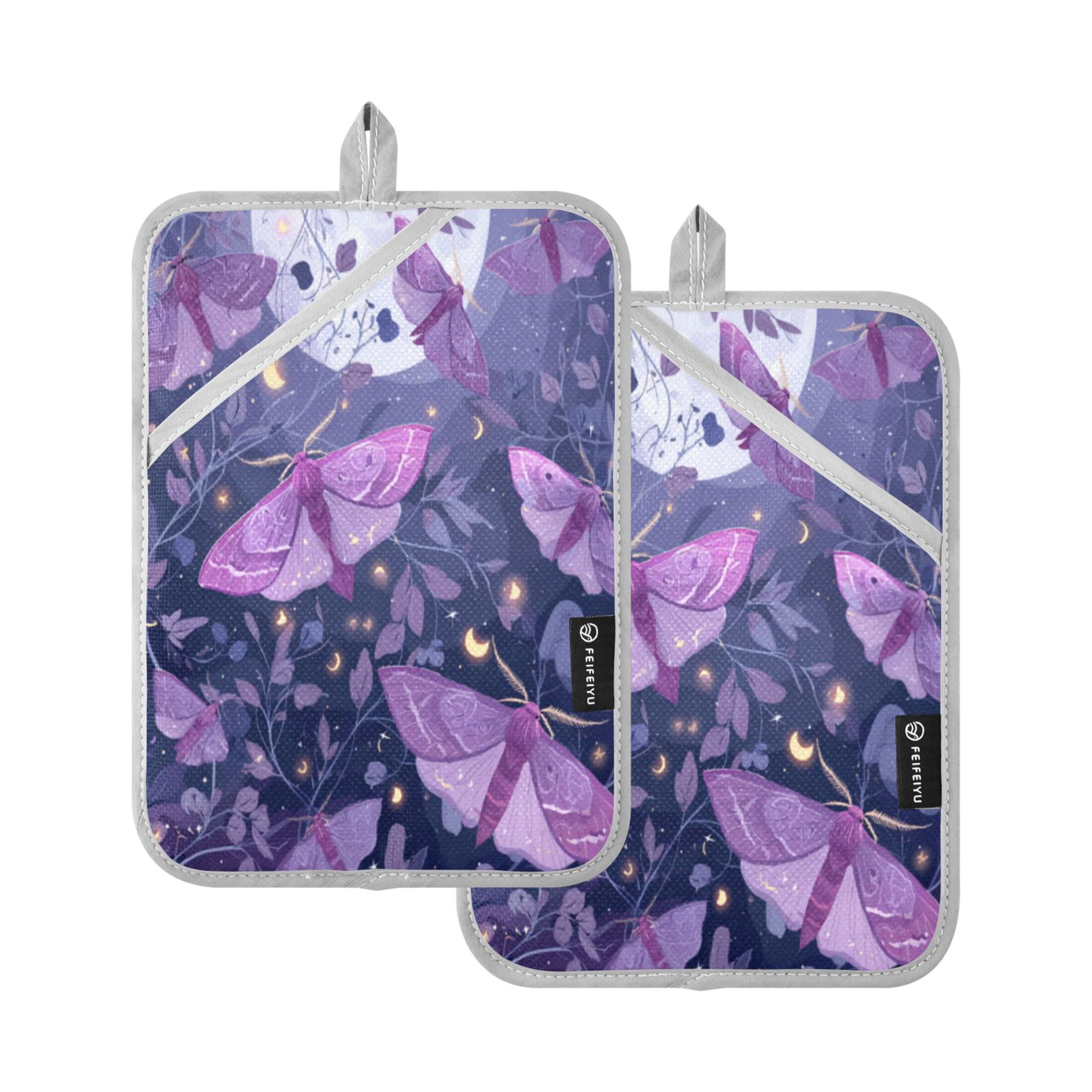 【Heat-Resistant】Quilted Cotton Potholders Set of 2 - Stylish Kitchen Grips for Hot Pots & Pans ...