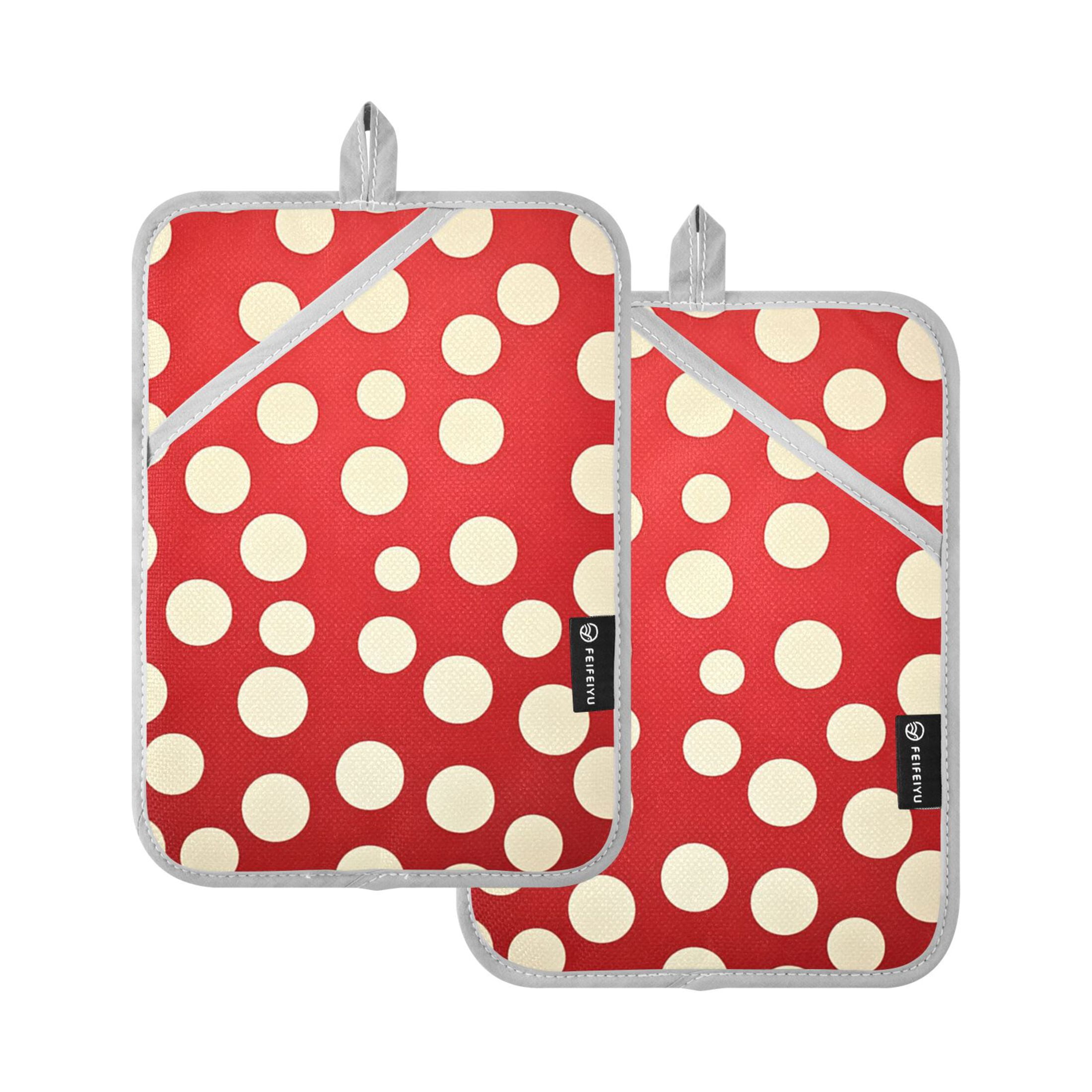 【Heat-Resistant】Quilted Cotton Potholders Set of 2 - Stylish Kitchen ...