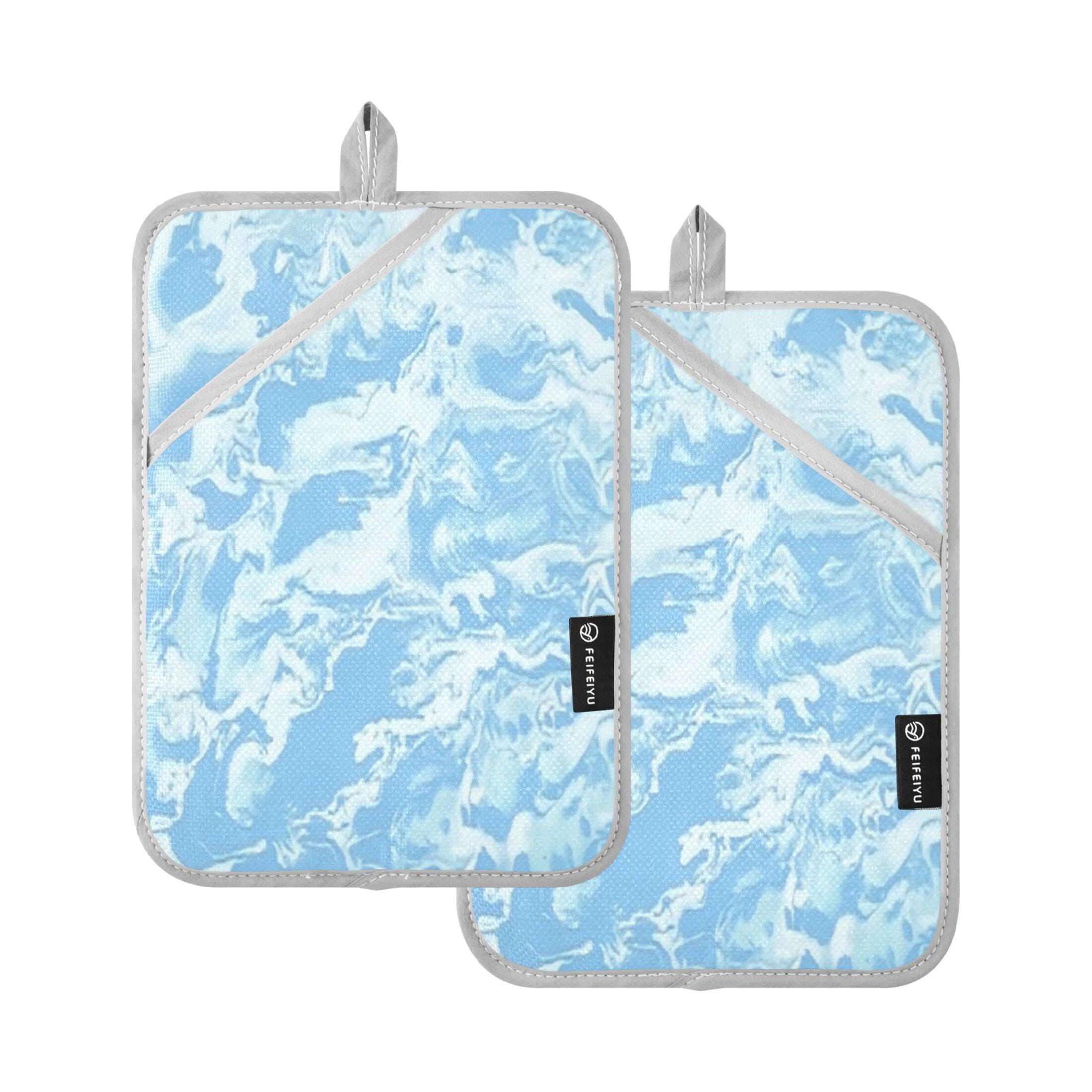 【Heat-Resistant】Quilted Cotton Potholders Set of 2 - Stylish Kitchen ...