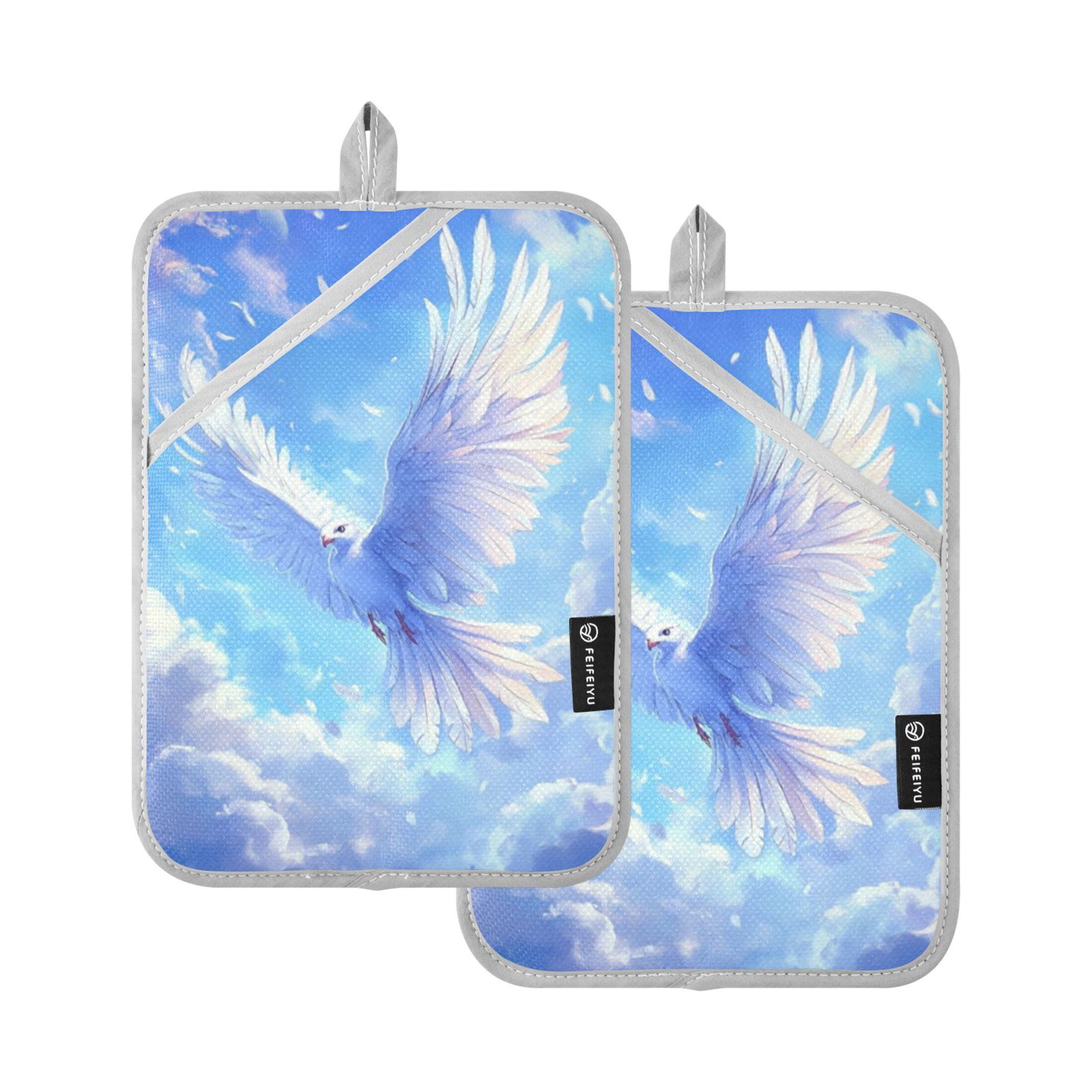 【Heat-Resistant】Quilted Cotton Potholders Set of 2 - Stylish Kitchen ...