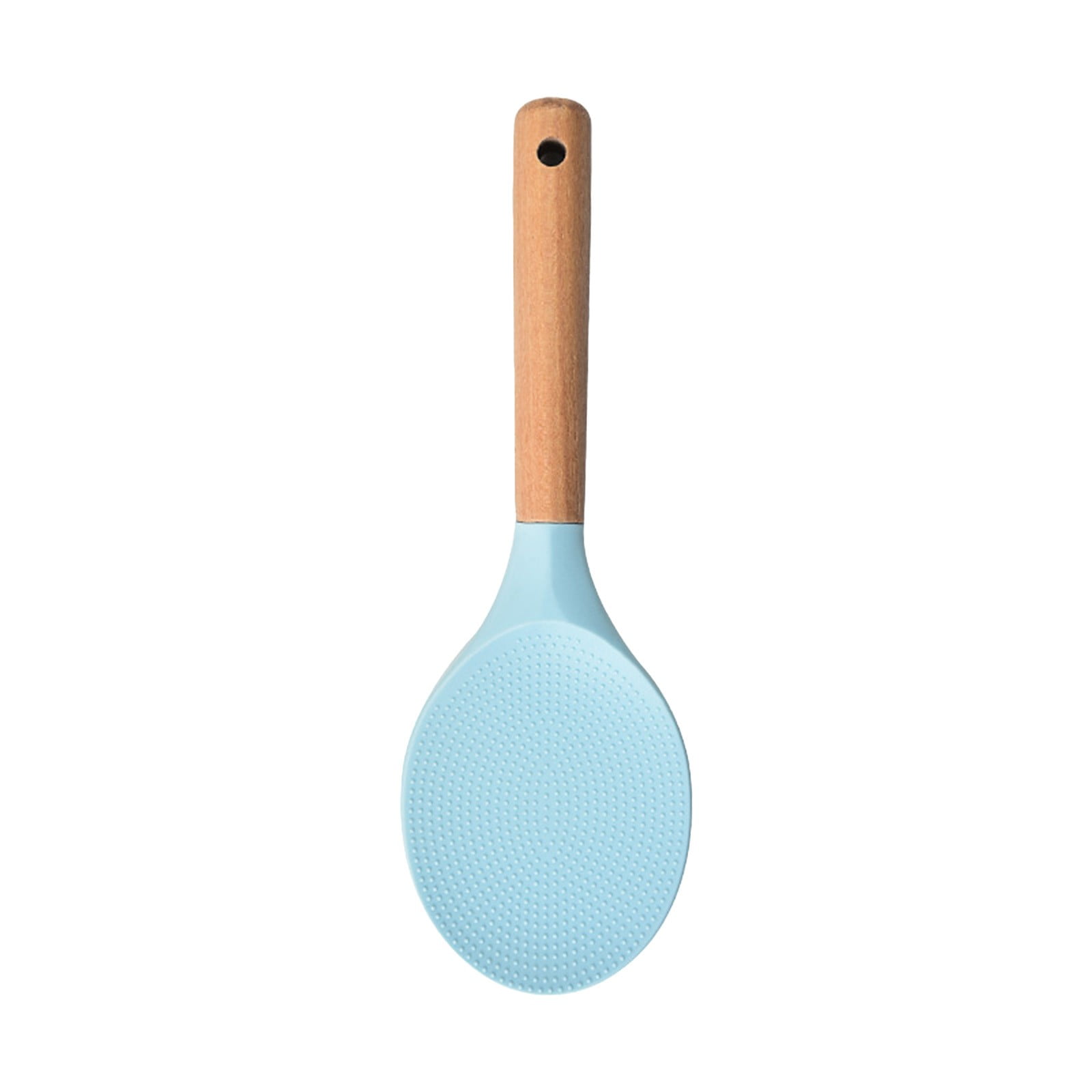 Heat-Resistant Silicone Cooking Spoon with Ergonomic Wood Handle for ...