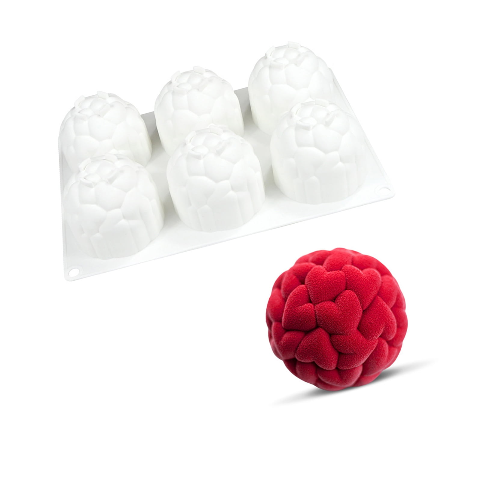 Heat Resistant Silicone Molds for Mousses and Chocolate 6 Heart Shaped ...