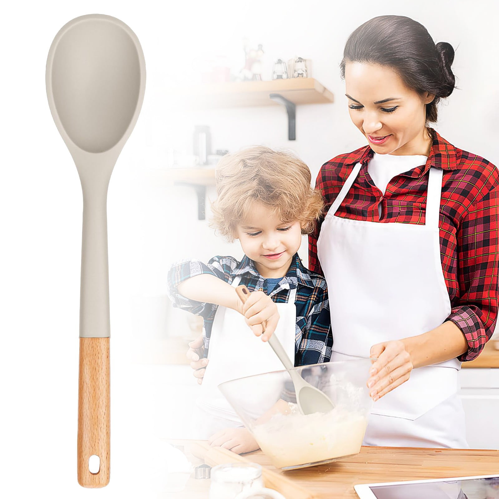 Heat Resistant Silicone Spatula - 600ºf Hot-Proof Food Grade Kitchen ...