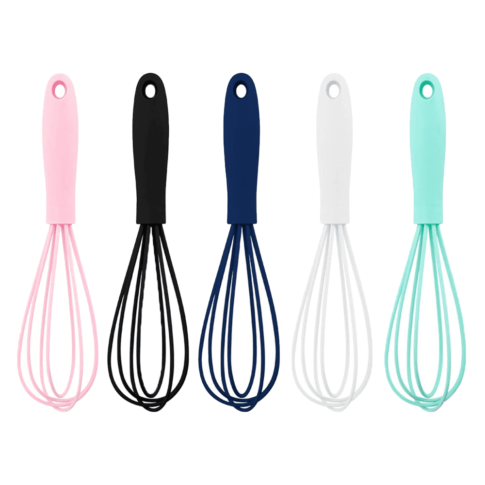 Heat-Resistant Stainless Steel Kitchen Whisk Mini Silicone Whisks, 5 ...