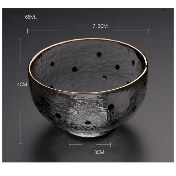 Heat Resistant Tea Cup with Coaster Tin Plum Flower Tea CupTransparent ...