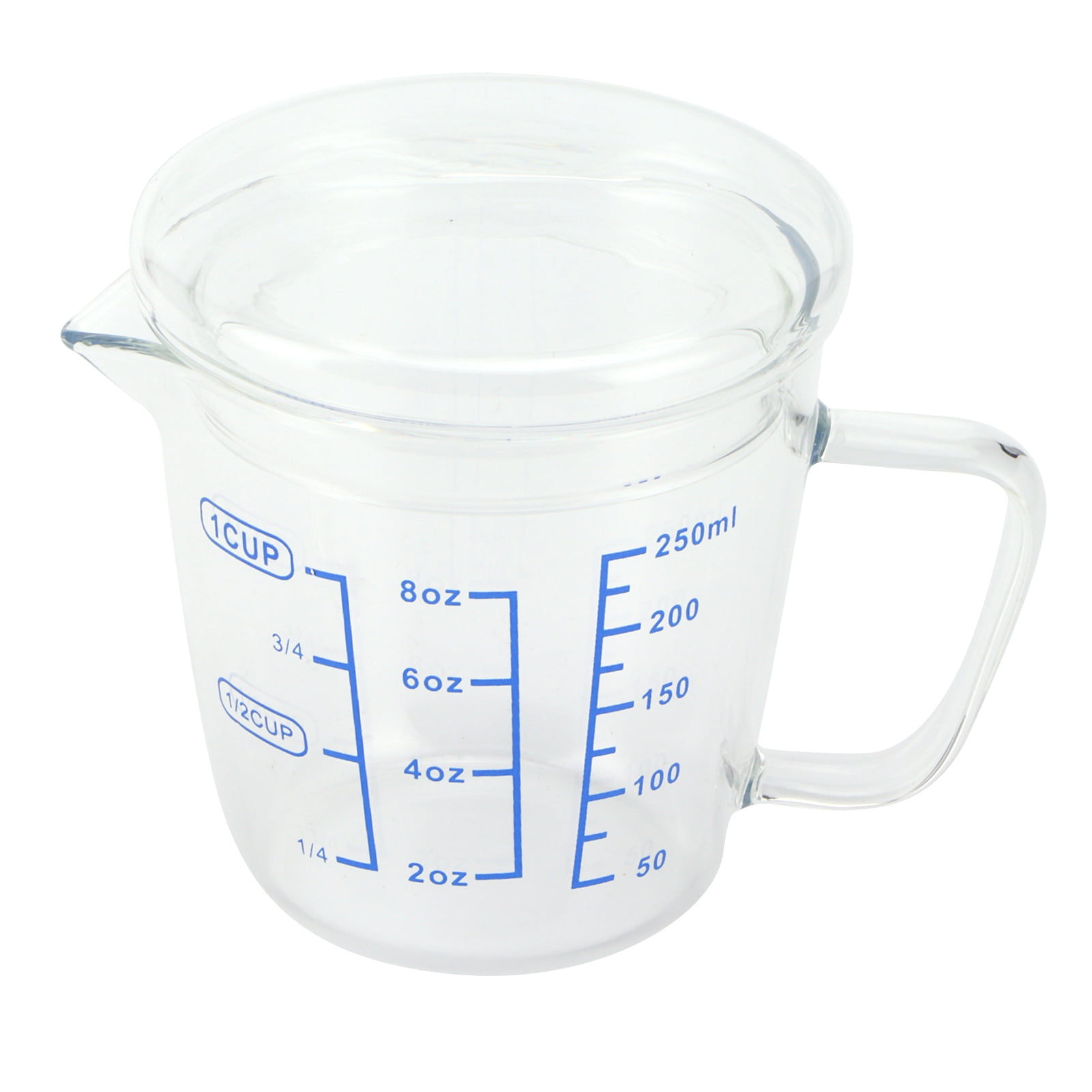 Heat Resisting Glass Measuring Cup Milk Scale Measuring Jug with Lid ...