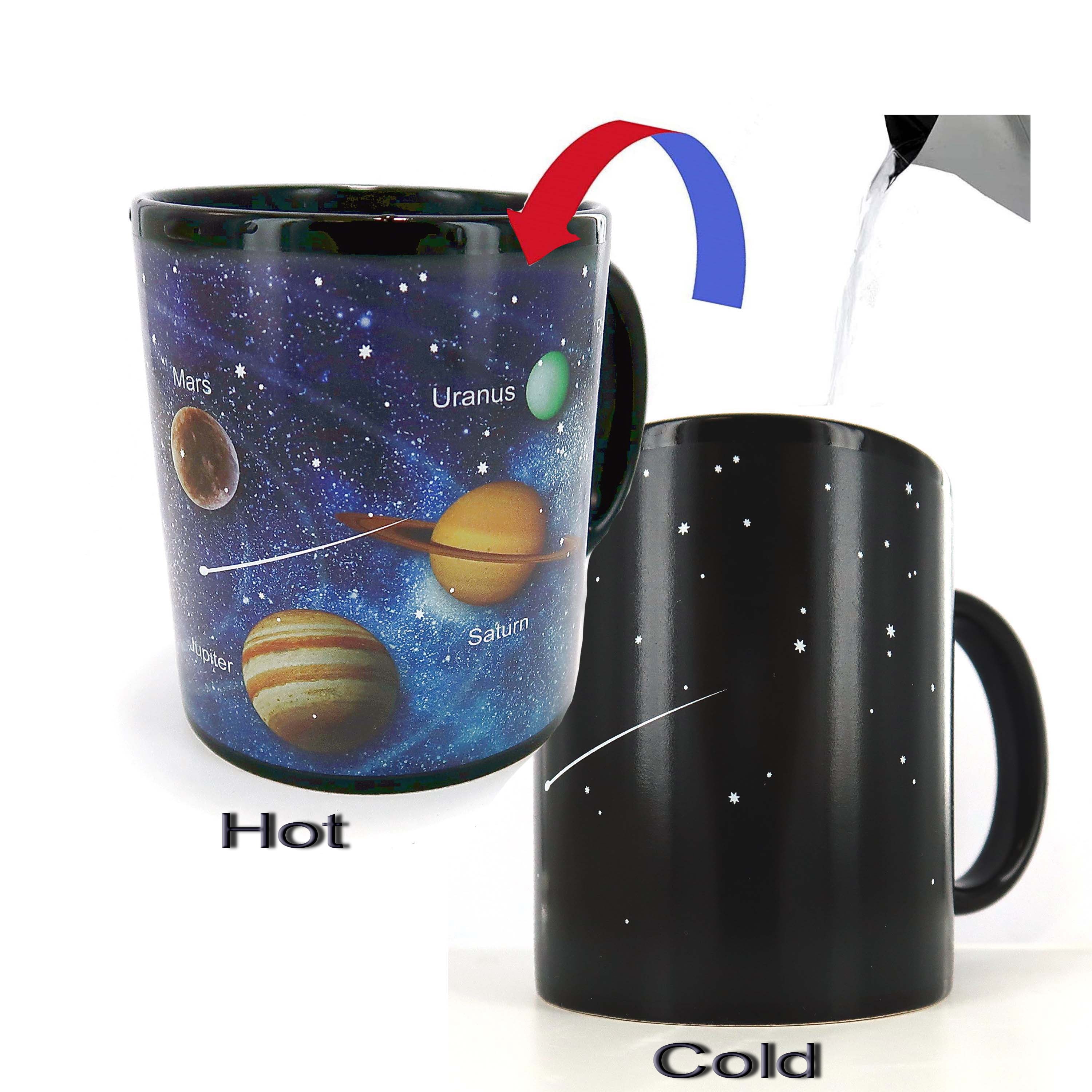Heat Sensitive Coffee Mugs, Solar System Color Changing Mug, Thermal ...
