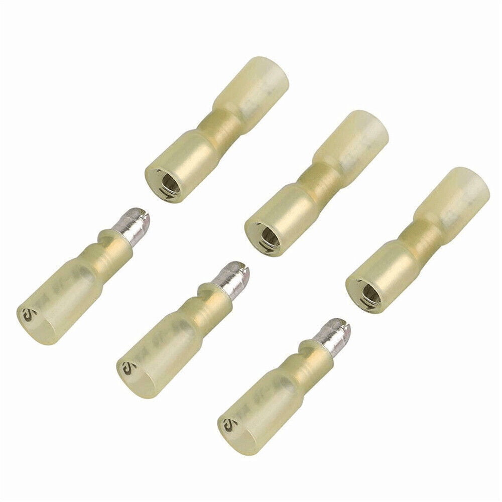 Heat Shrink Bullet Wire Connectors 12-10AWG Male Female Crimp Terminals ...
