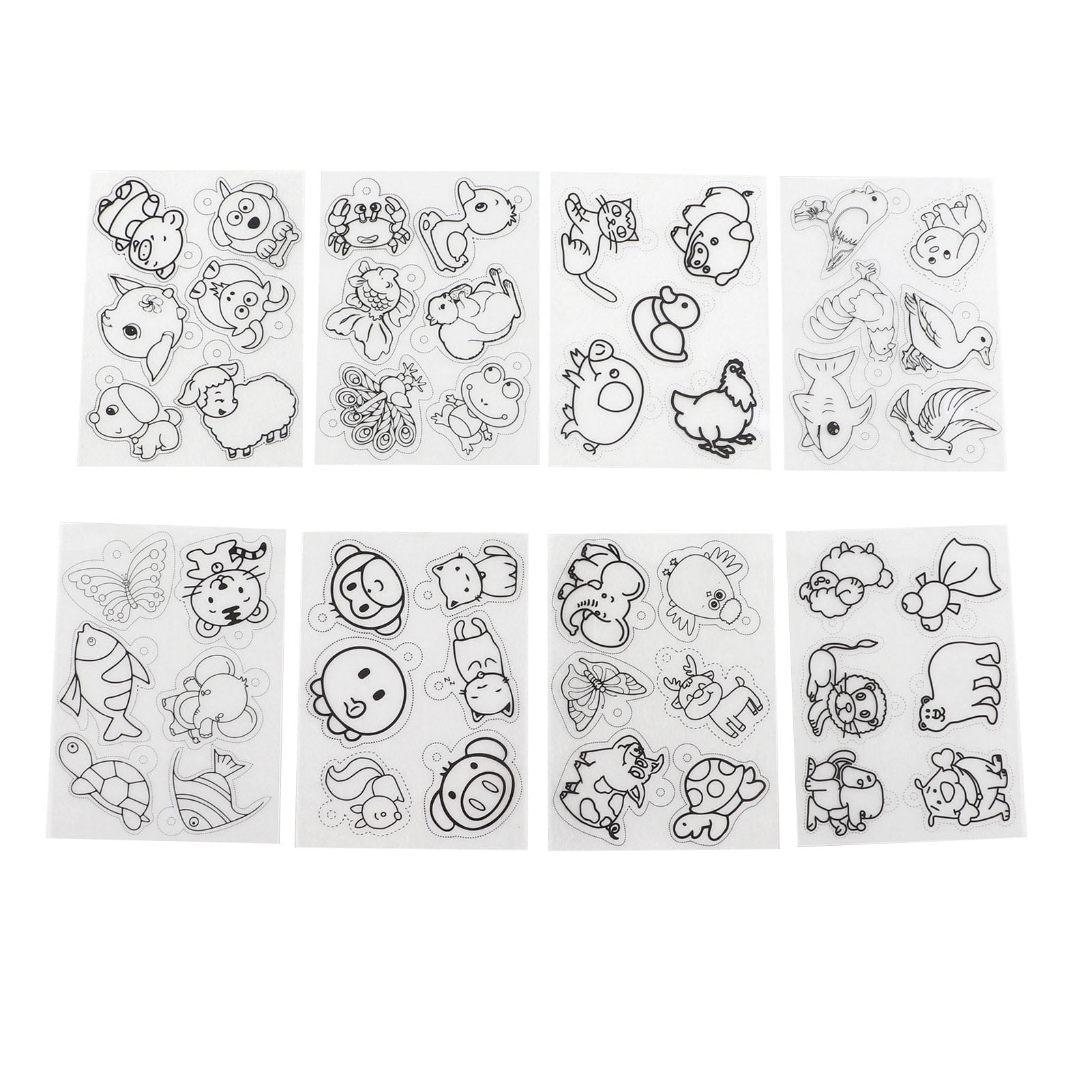 Heat Shrink Sheets 8 Pcs Hand Painted DIY Printing with Pattern Filling ...