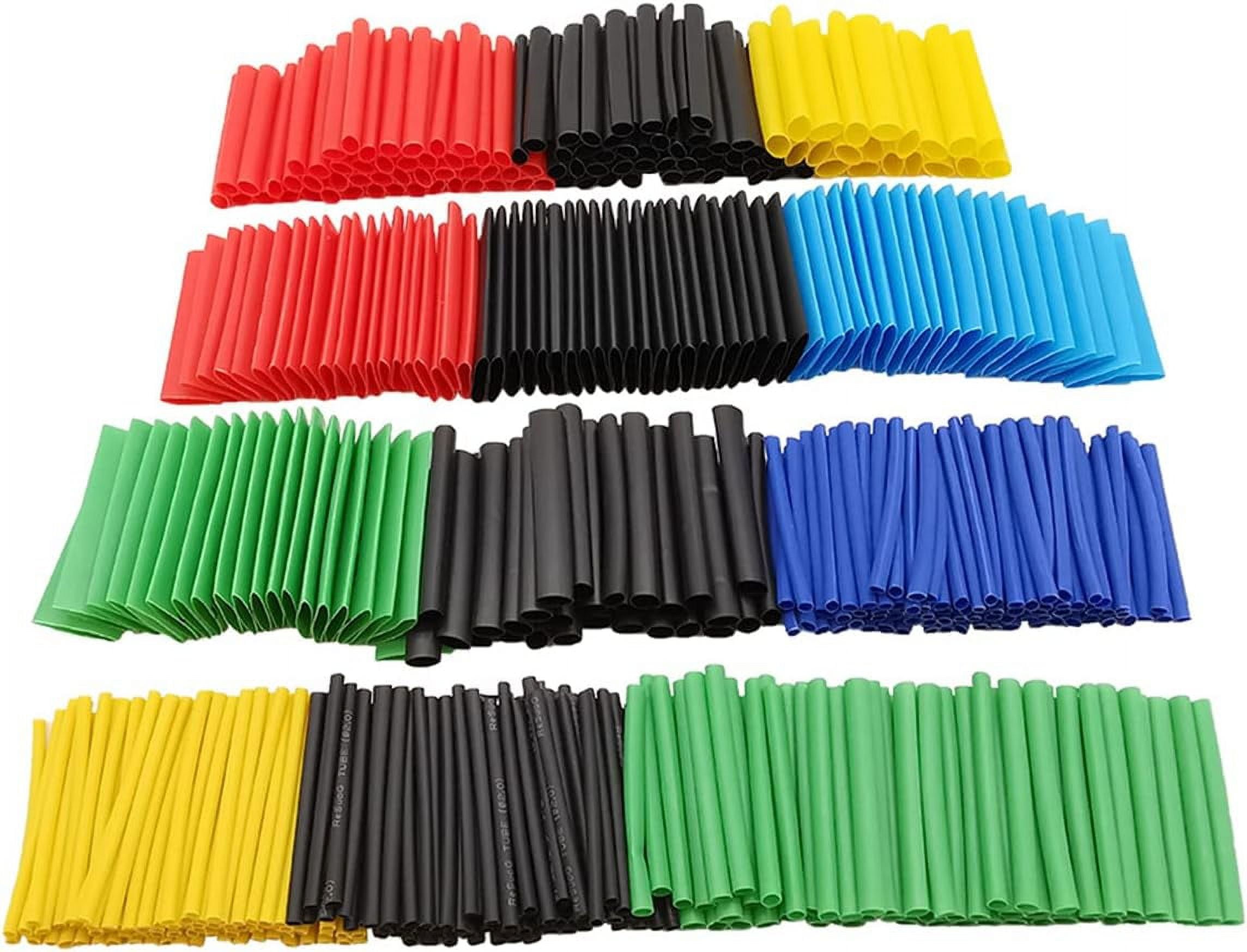 Heat Shrink Tubing Assortment, Electrical Wire Cable Wrap 8 Sizes Polyolefin Material Retraction ...