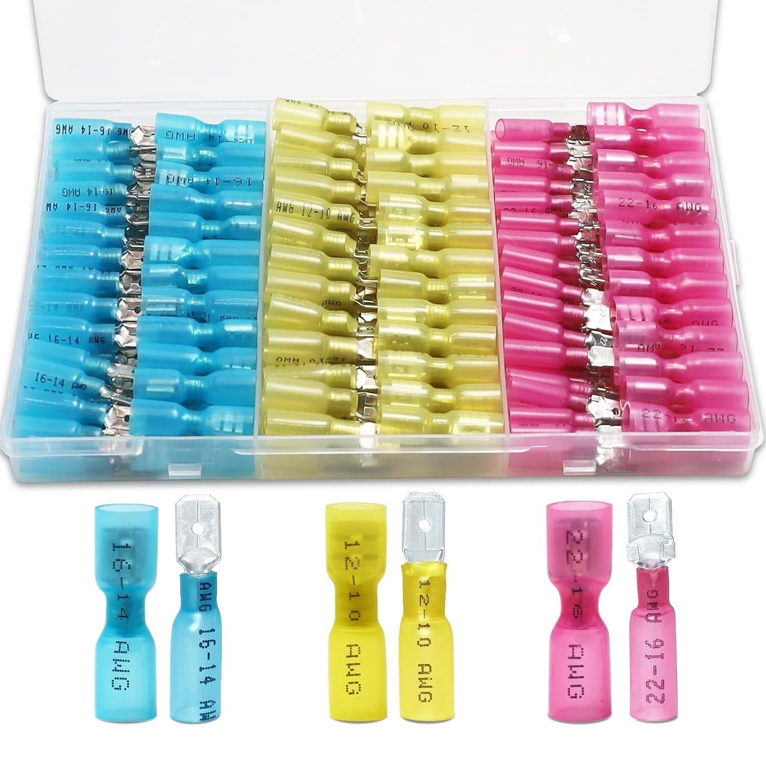 Heat Shrink Wire Connectors Electrical Ring Spade Crimp Terminal Wire ...