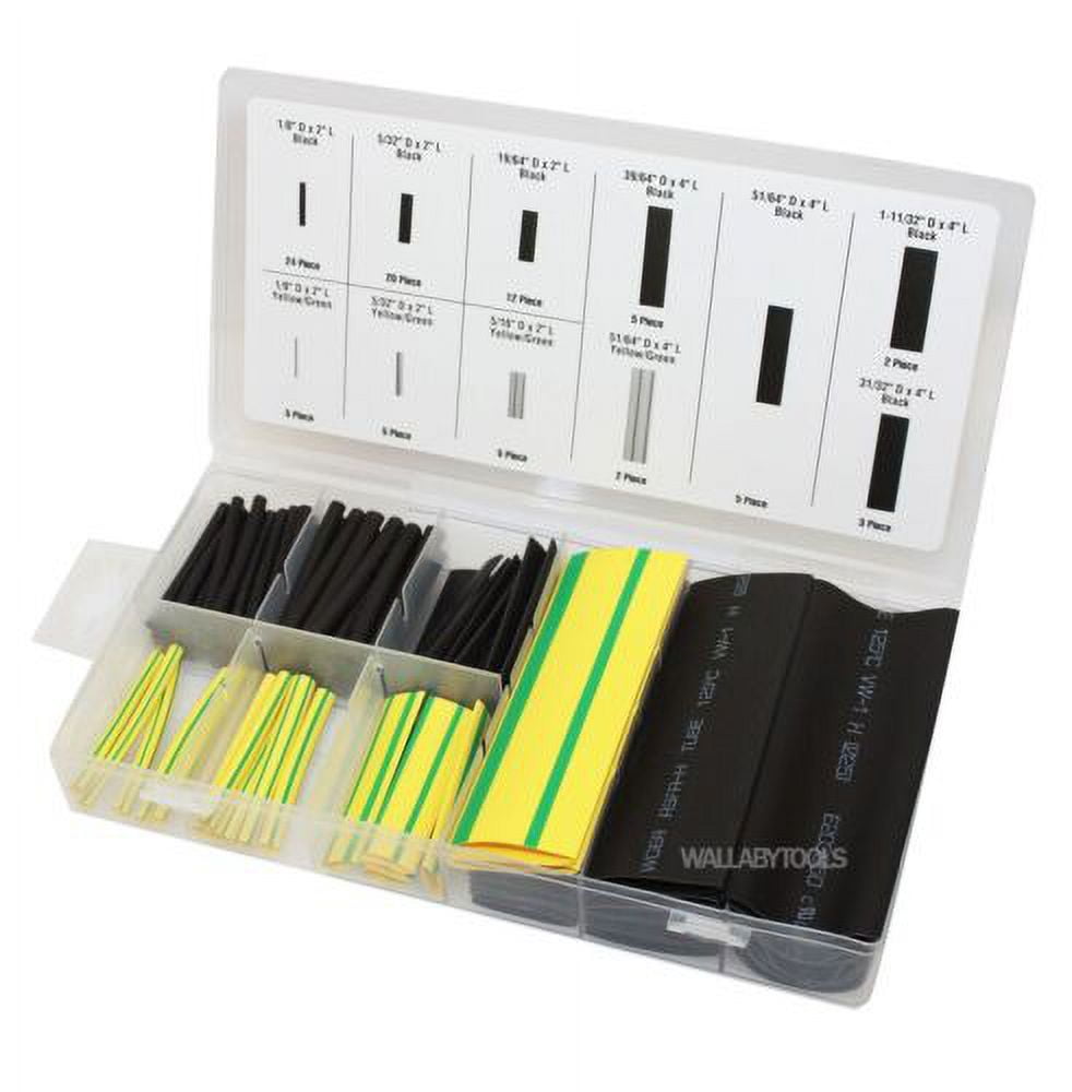 Heat Shrink Wire Wrap Assortment Tubing Electrical Connection Cable Set ...