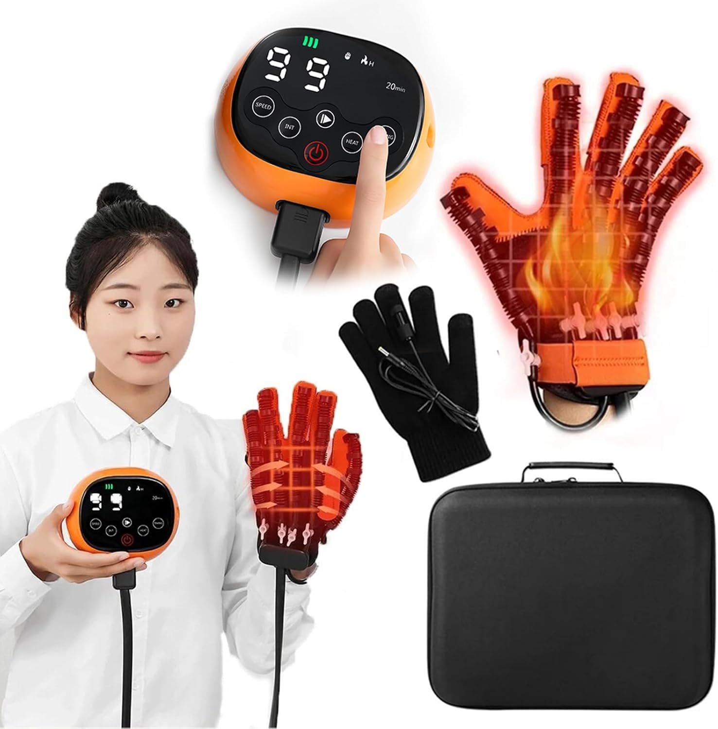 Heat Therapy Robotic Rehabilitation Gloves for Stroke, Hemiplegia, Hand ...