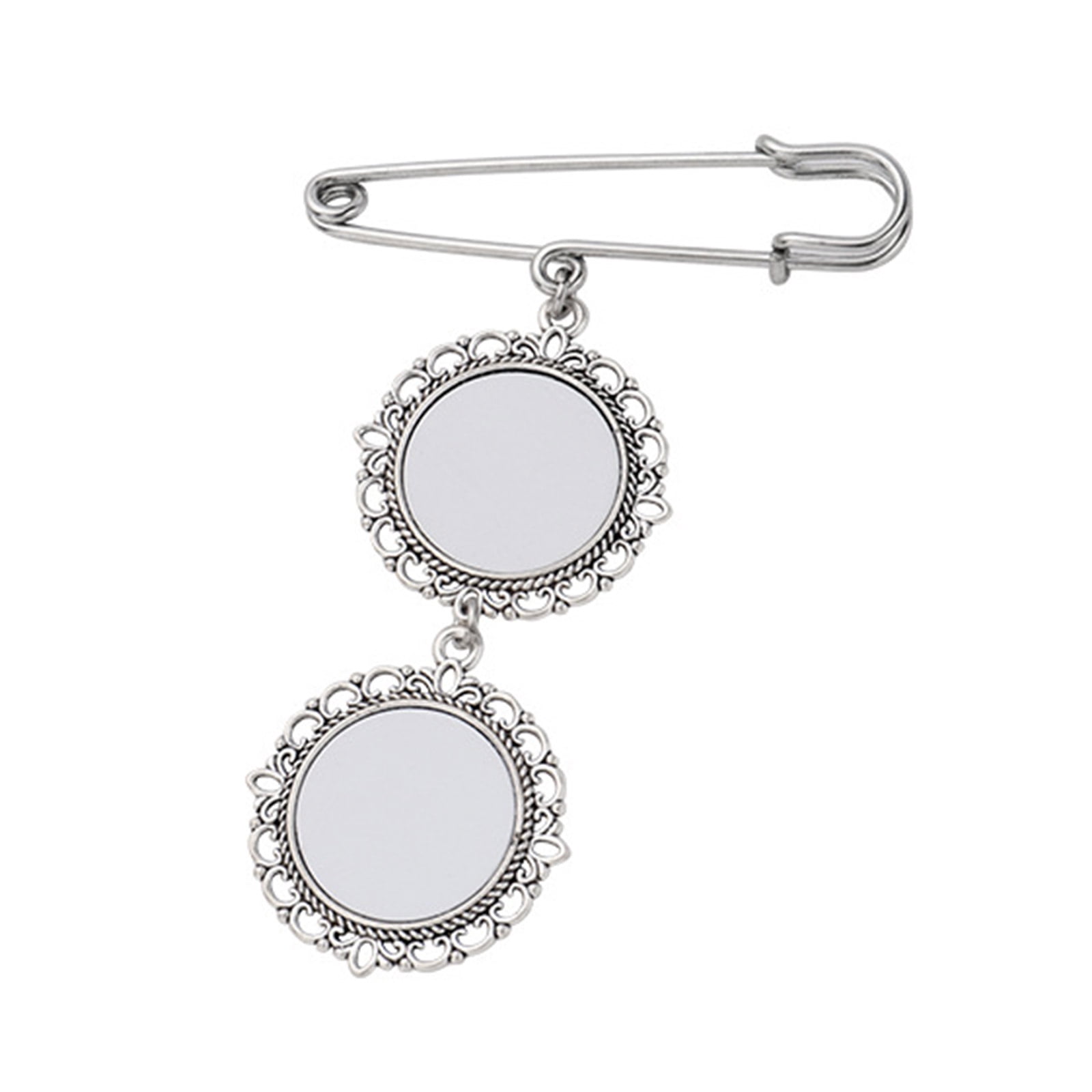 Heat Transfer Brooch Wedding Charms Lace Frame Round Aluminum Sheet ...