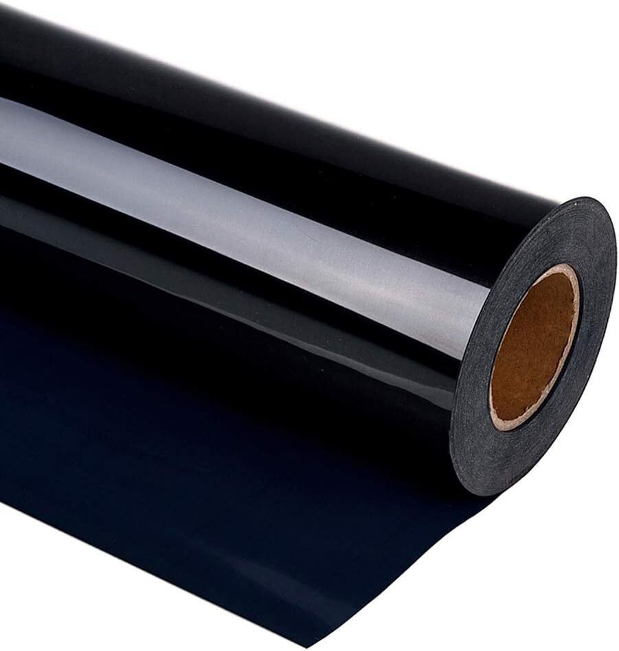 Heat Transfer Vinyl Black HTV Rolls, 12" x 20ft Black Iron on Vinyl for ...