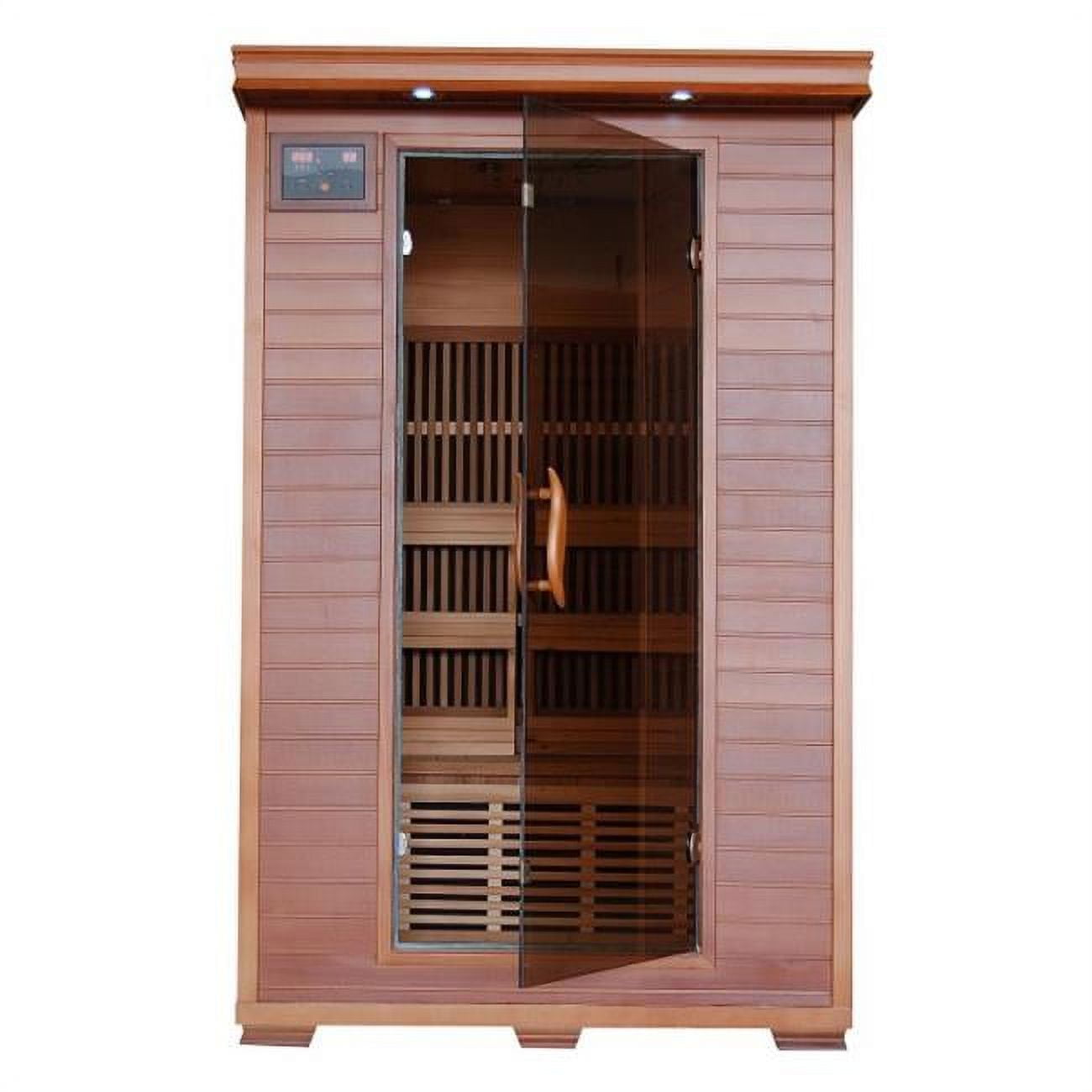 Heat Wave SA1309 Yukon-2 Person Carbon Heatwave Cedar Sauna - Walmart.com