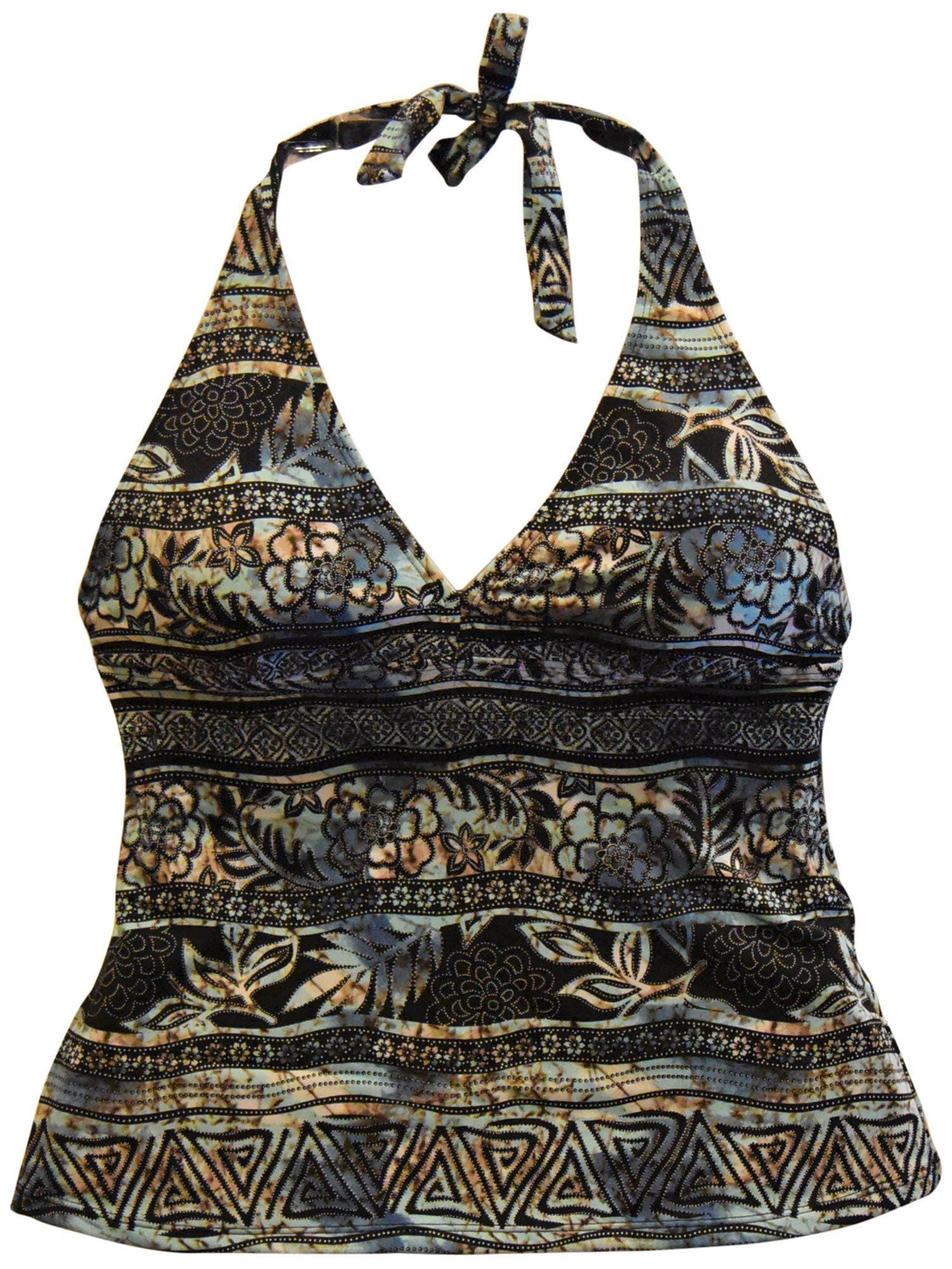 Heat Womens Halter Tankini Swimsuit Top Separates - Walmart.com