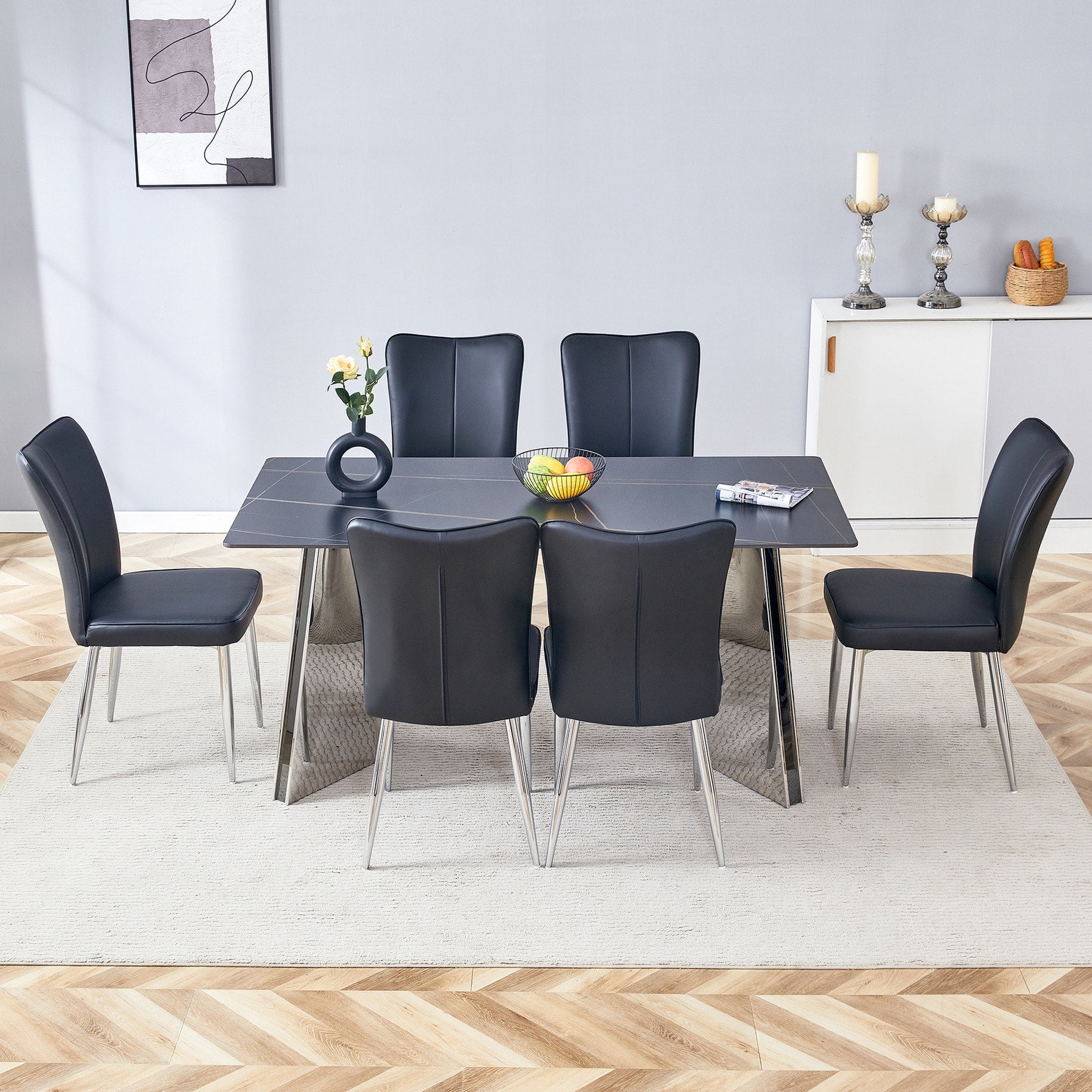 Heat-resistant Table with Stainless Steel Legs | Create a Luxurious ...