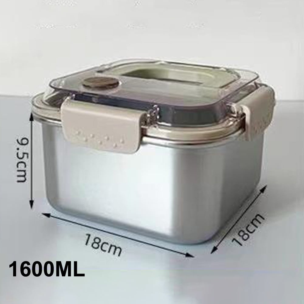 Heatable 304 Stainless Steel Insulated Lunch Box, Large Capacity, Leak-Proof 2300Ml - Walmart.com
