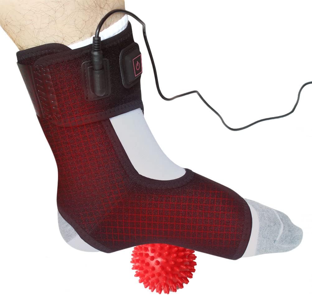 Heated Achilles Tendonitis Plantar Fasciitis Foot Ankle Wrap with 3 ...