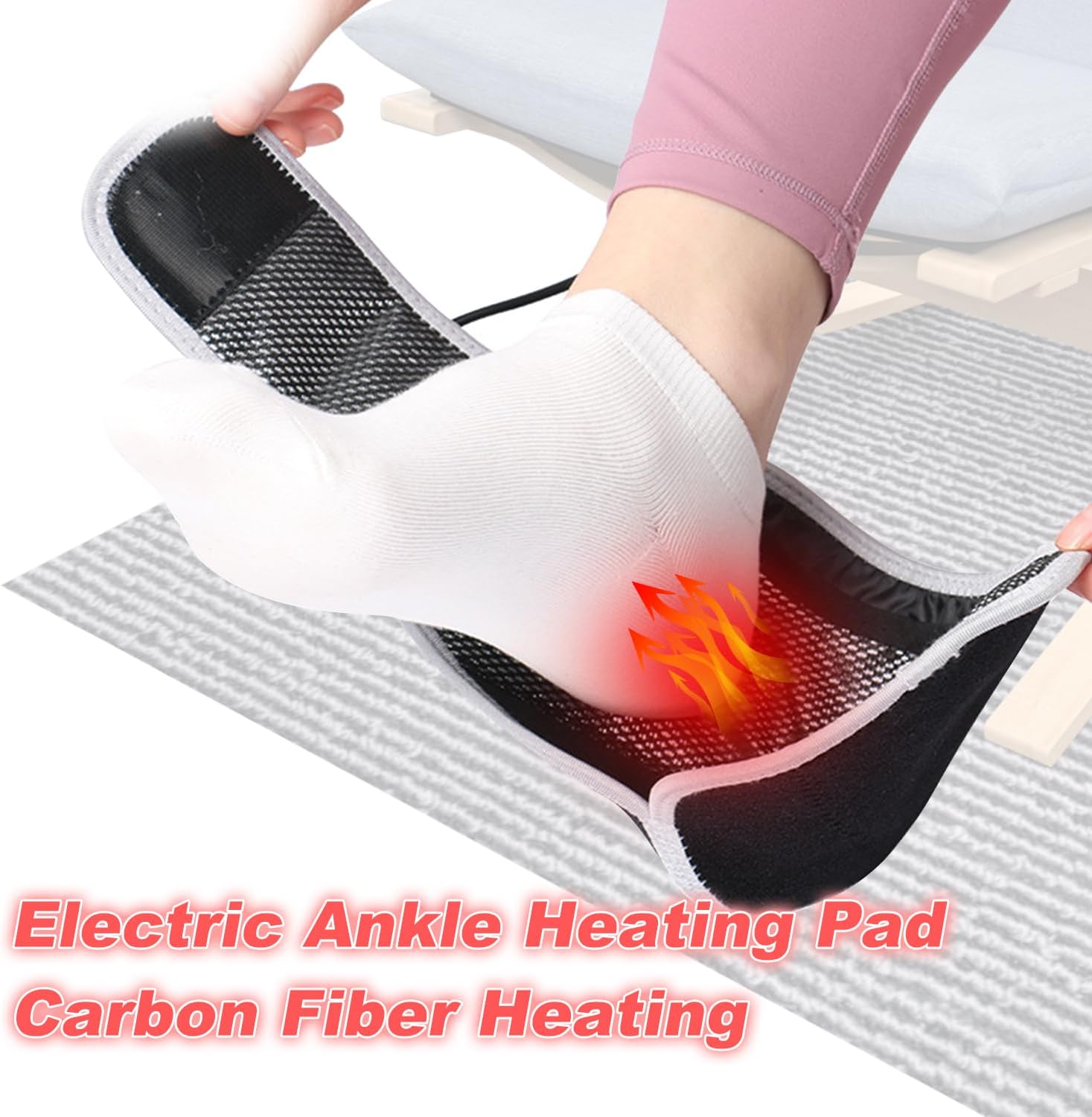 Heated Ankles Wrap Foot Heating Pad For Achilles Tendonitis Relief ...