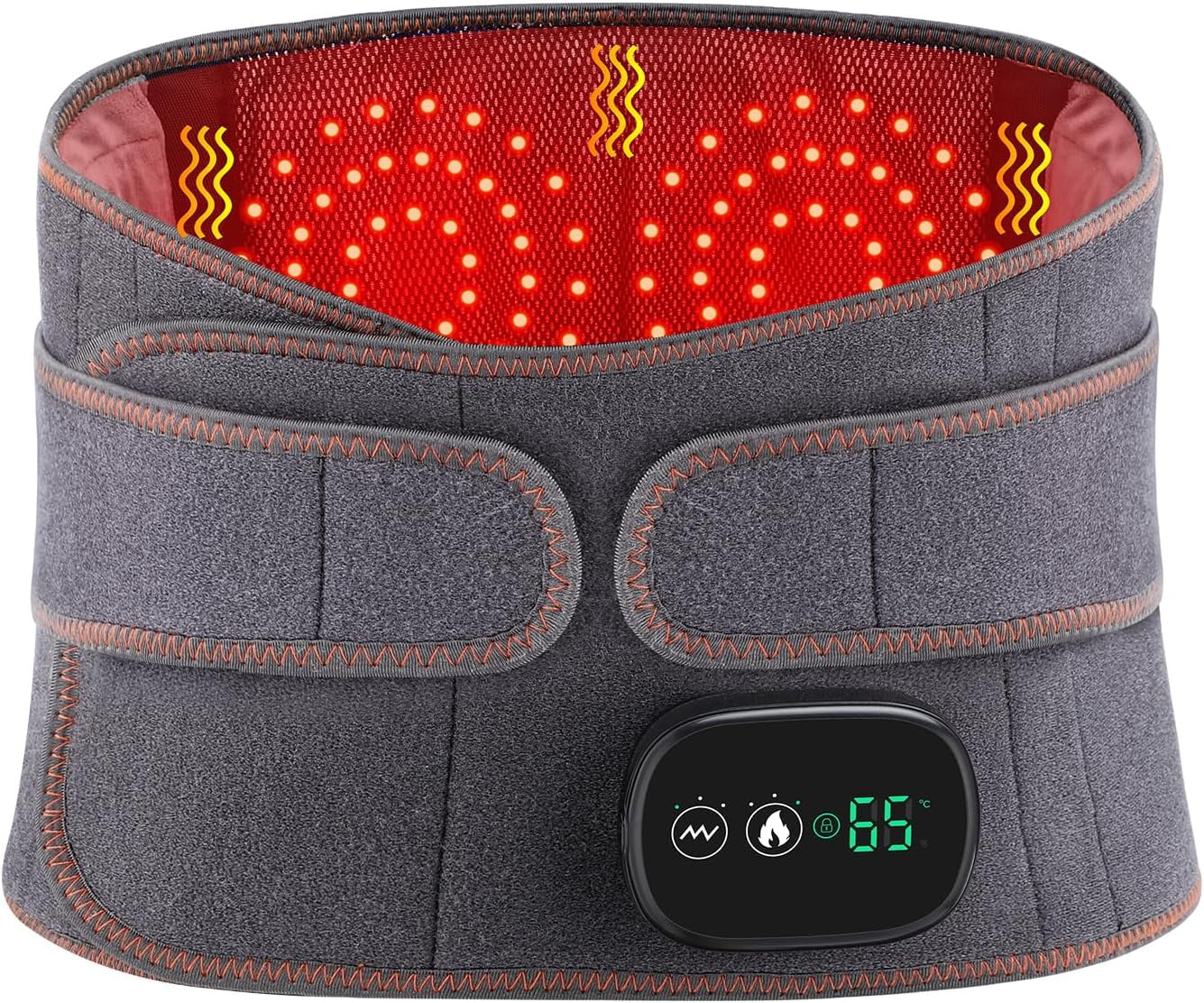 Heated Back Brace, Cordless Heating Pad for Back and Lower Back ...