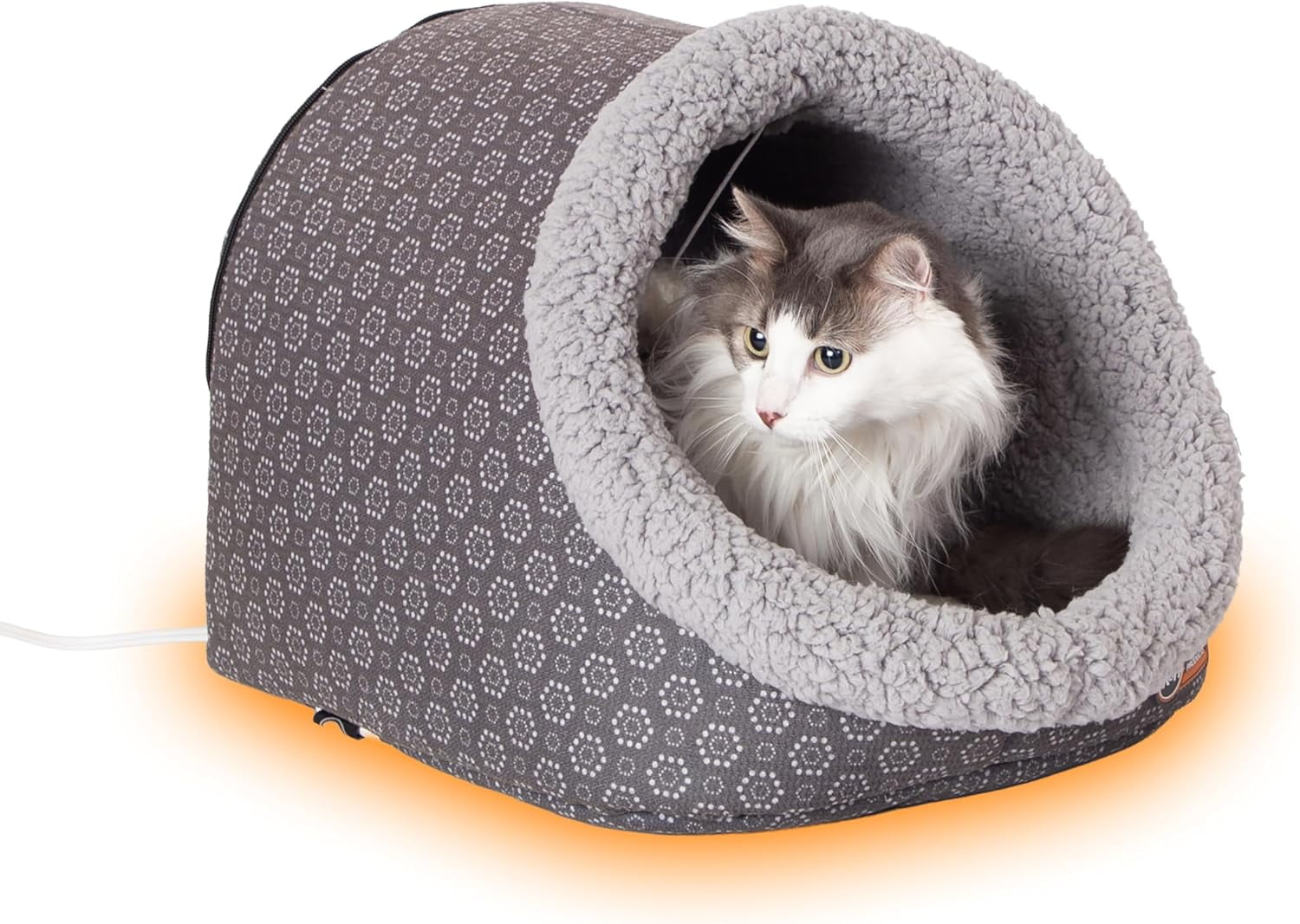 Heated Bed - Thermo- Cave for Large Cats, Indoor Heated Bed for Dogs ...