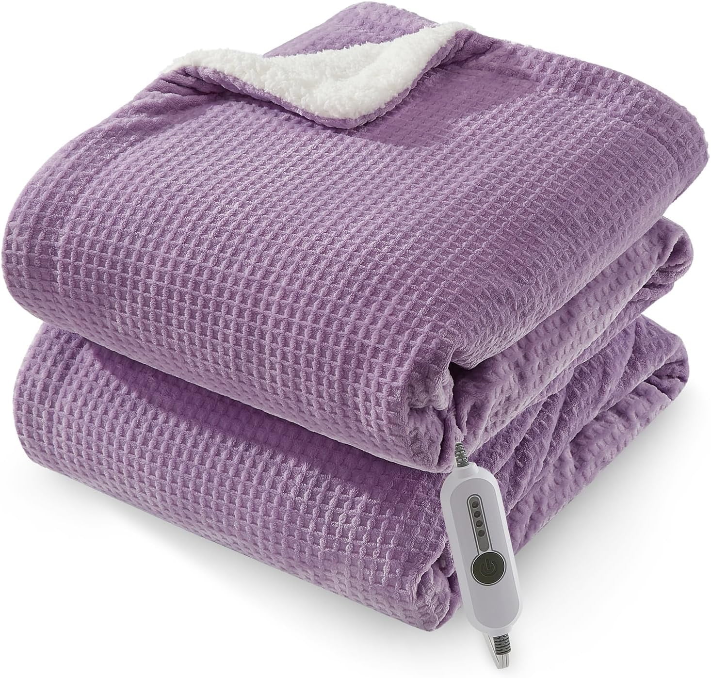 GARVEE Electric Throw Blanket 50"x60",Soft Flannel Waffle Heated ...