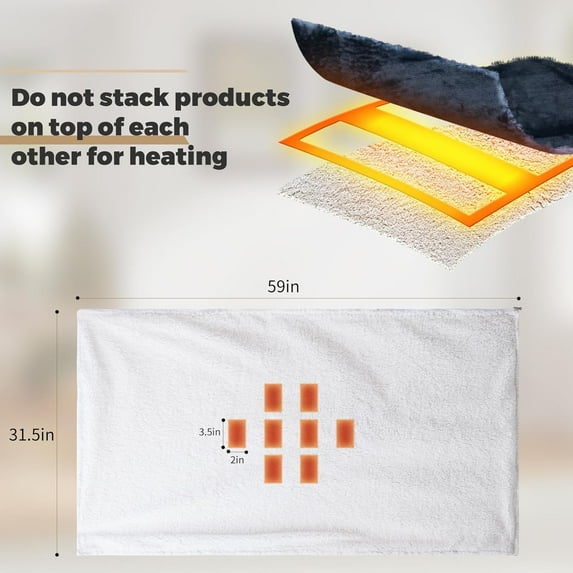 Heated Blanket Battery Operated,Cordless USB Heated Shawl,Outdoor ...