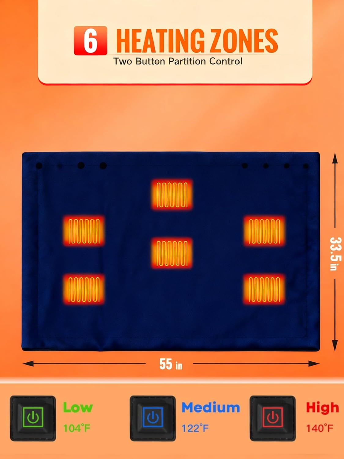 Heated Blanket Battery Operated, USB Cordless Electric Blanket with ...