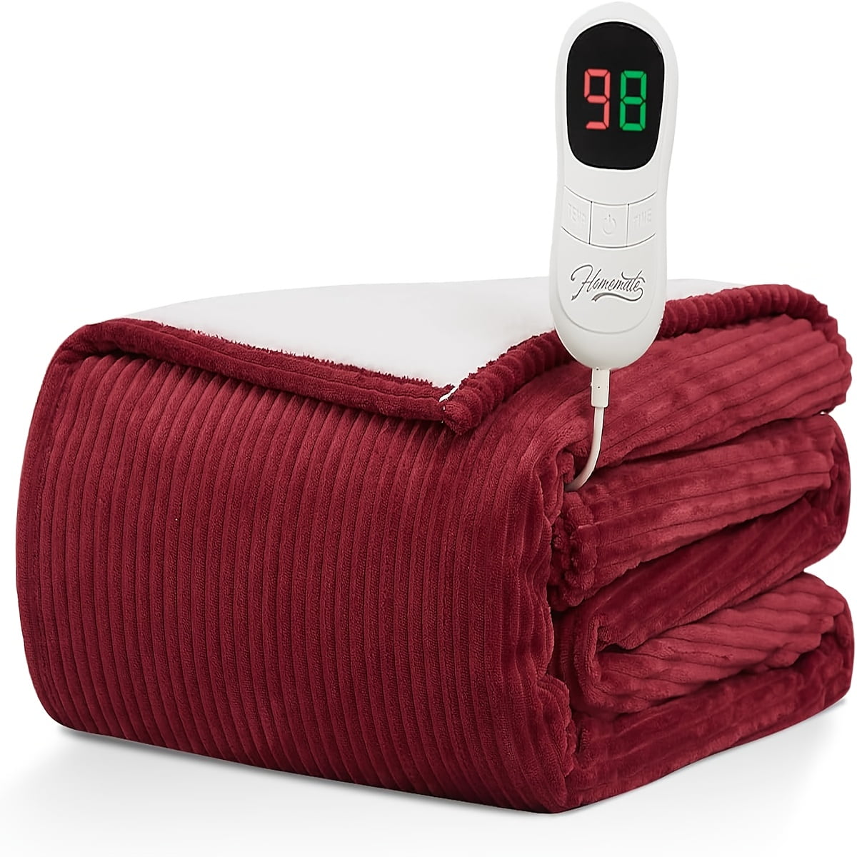 Heated Blanket Electric - Heating Blanket 1/2/4/6/8 Hours Auto-Off 10 ...