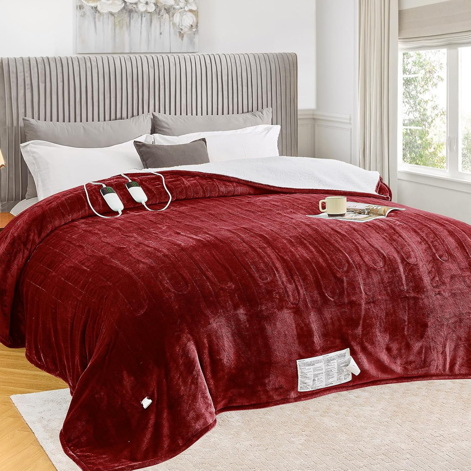 Heated Blanket Electric King Size 100"X90" Dual Control, Heating ...