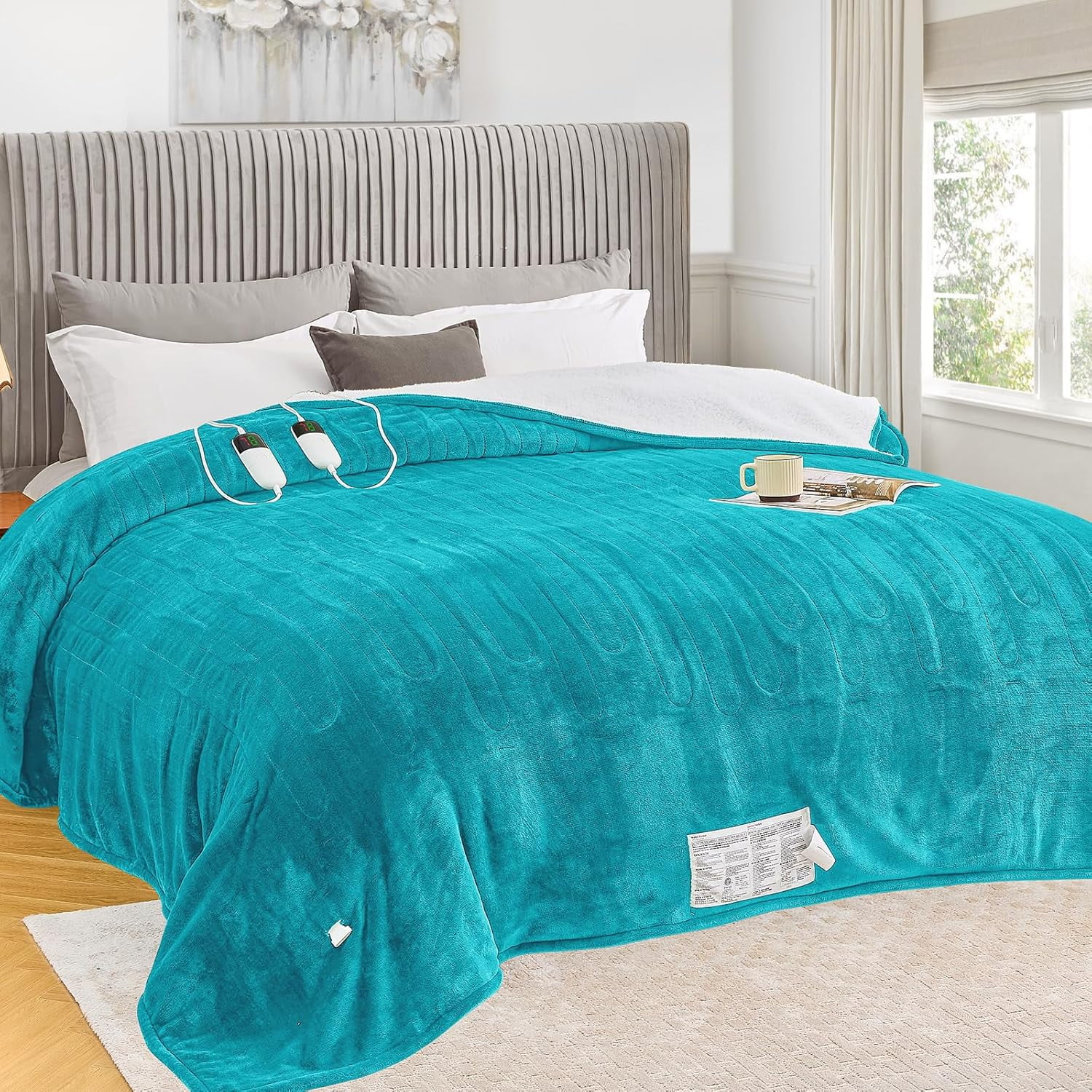 Heated Blanket Electric Queen Size 84"X90" Dual Control, Heating ...