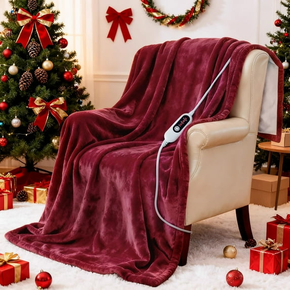 Heated Blanket Electric Throw, 50" x 60" Heating with 5 Levels & 10 ...
