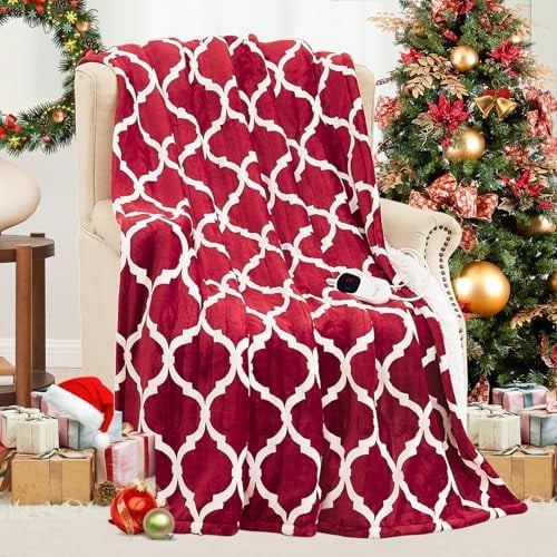Heated Blanket Electric Throw - 50“x60“ Heating Blanket with 10 Fast ...