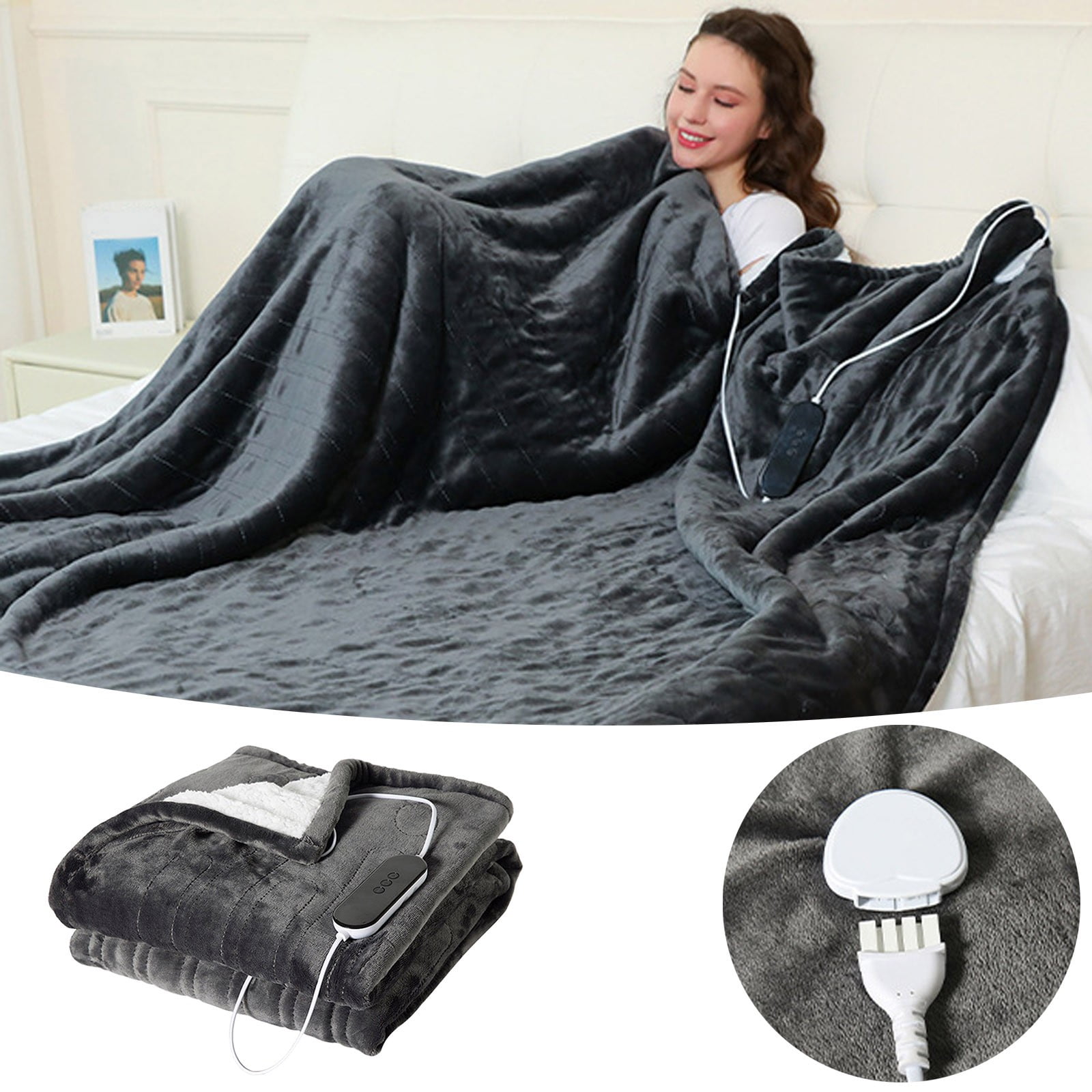Heated Blanket Electric Throw - Fast Heating Technology with Multiple ...