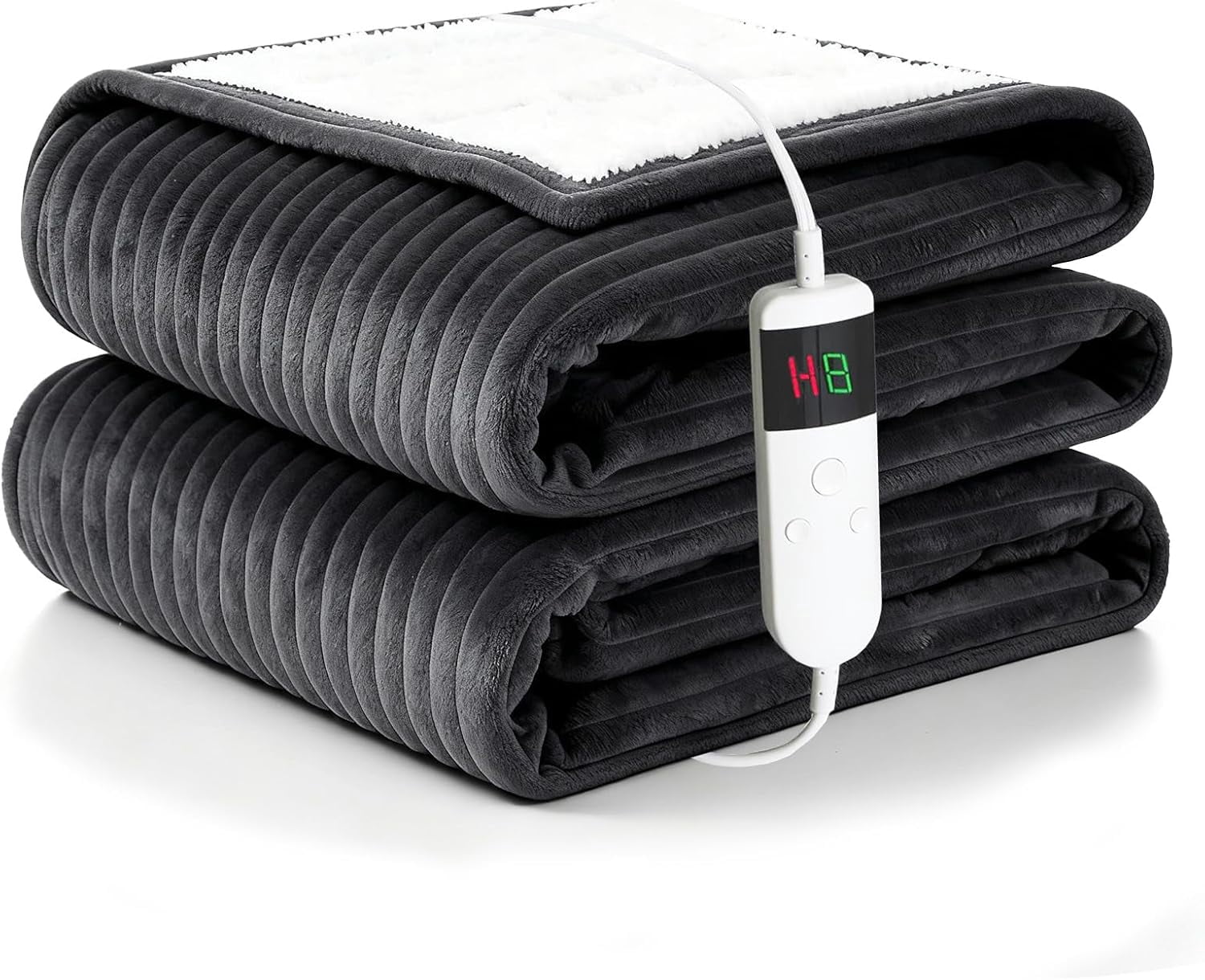 Heated Blanket Electric Throw, Soft Flannel Heating with 8 Hours Auto ...