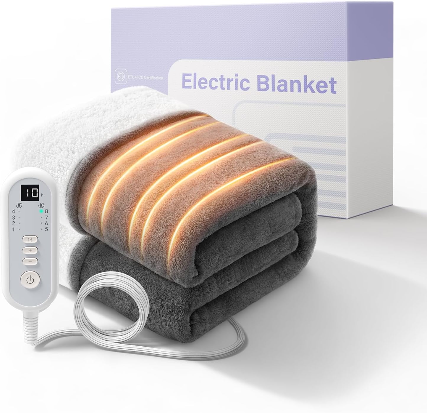 Heated Blanket Full - Safety with Dual-Core Tech, ETL , 72x84", 10H Off ...
