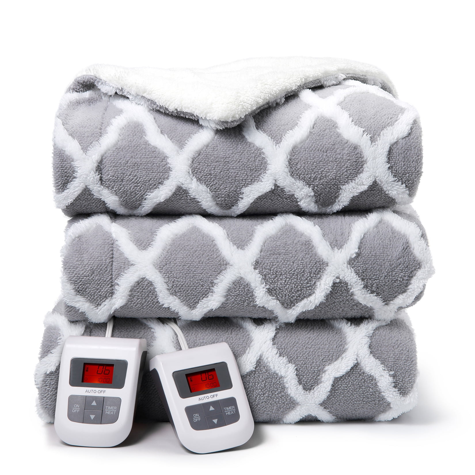 Heated Blanket King Size 90"× 100", Electric Blanket Dual Control, Fast ...