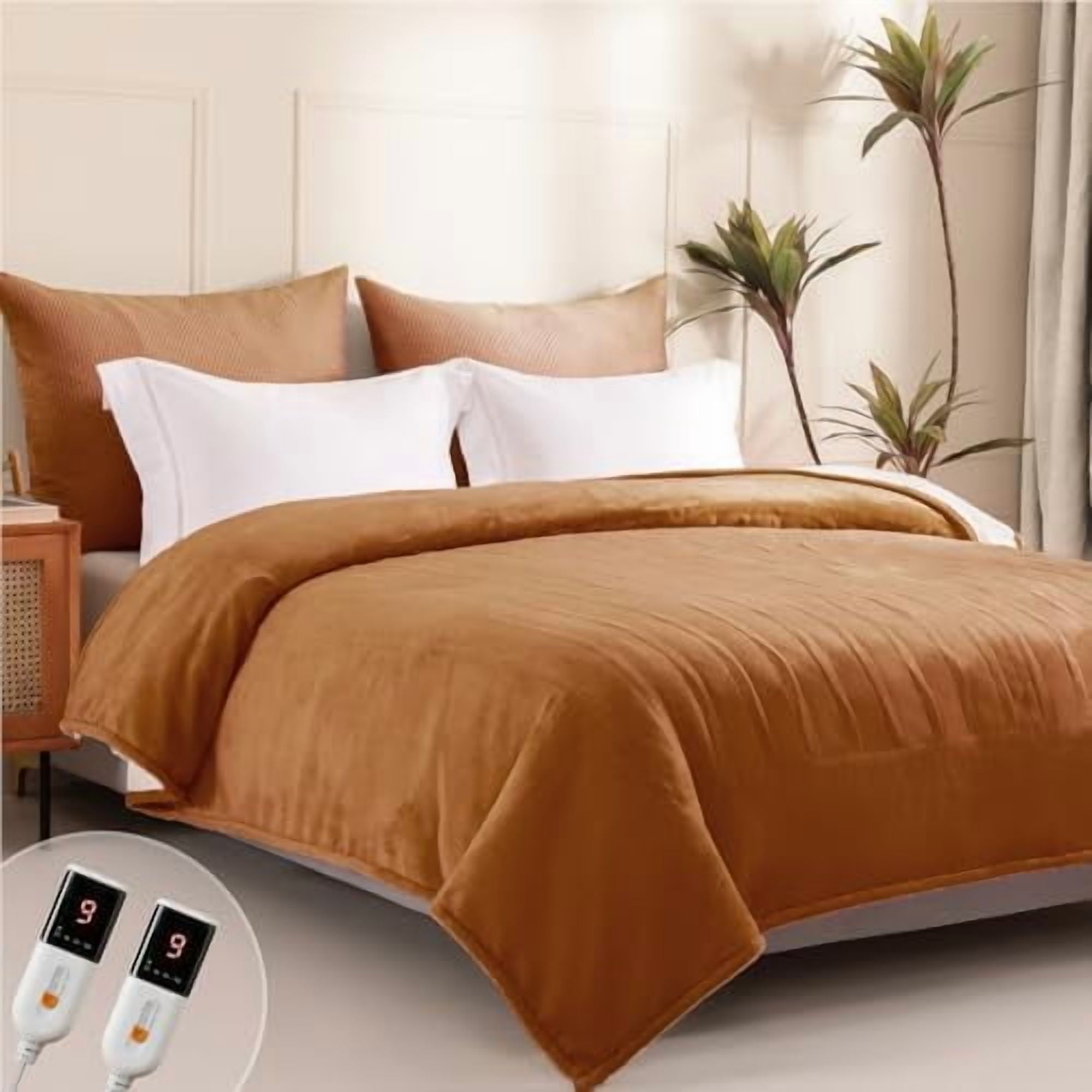Heated Blanket King Size - Dual Controllers Electric Blanket King with ...