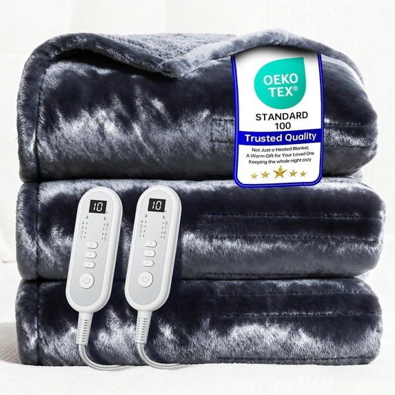 Heated Blanket Queen Size 84"x90", 2025 Upgraded Dual-Spiral Electric ...
