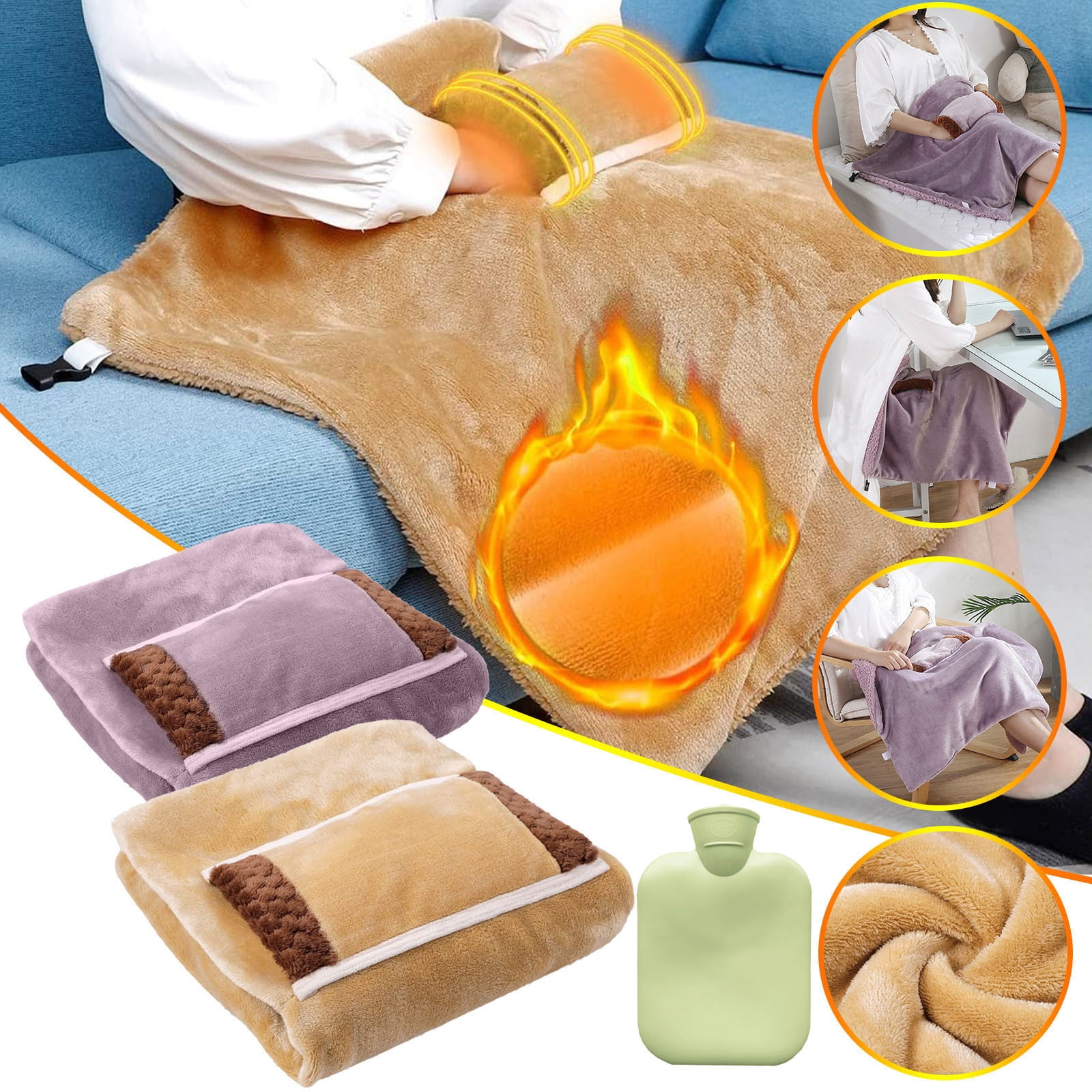 Heated Blanket - Soft Warm Plush Electric Blanket, Heated Electric ...