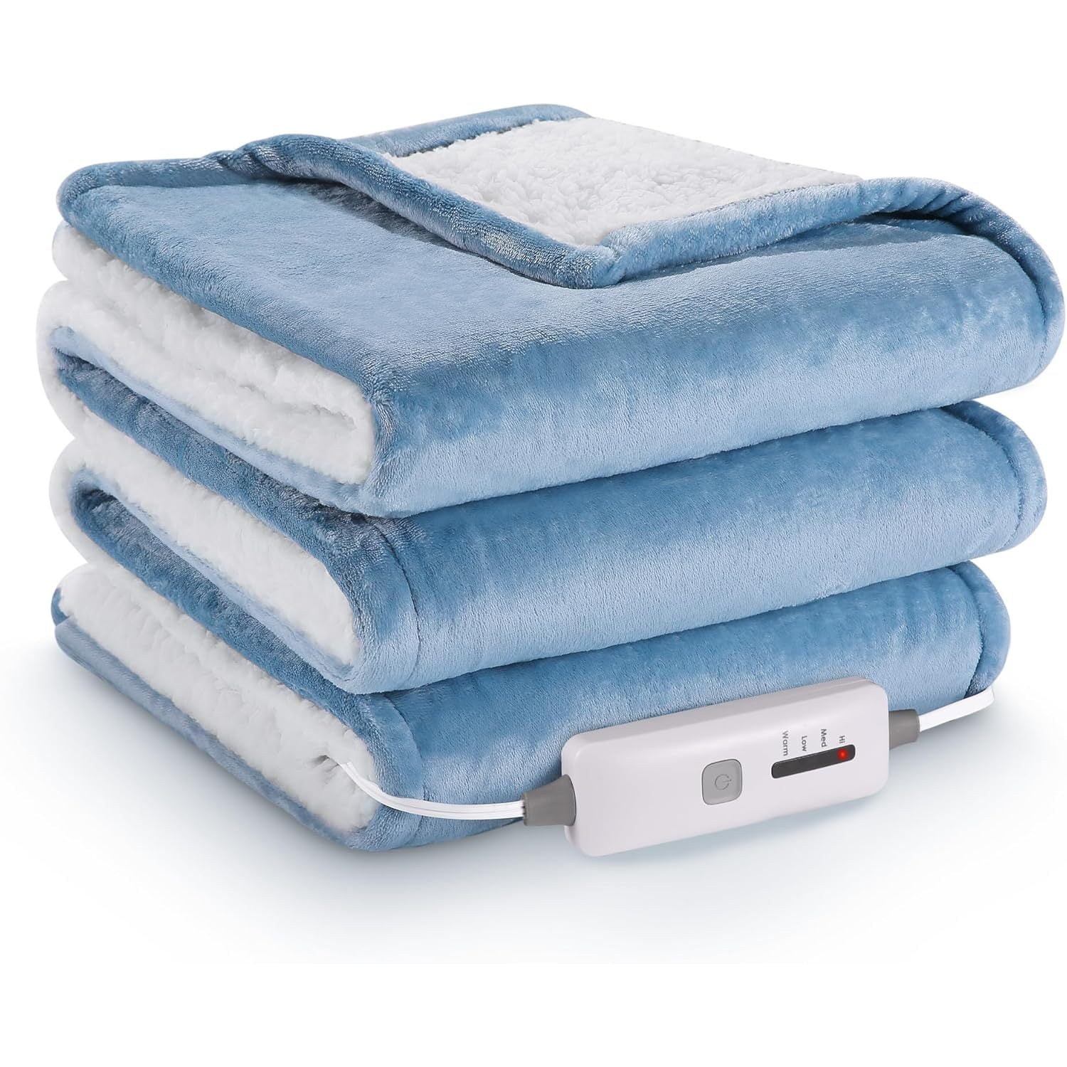 Heated Blanket Twin Size 62"x 84" , Electric Heated Throw with 4 ...