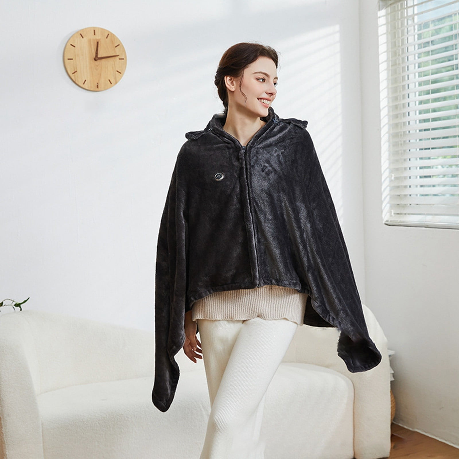 Heated Blanket for Nap Comfort with Adjustable Warmth Settings and ...