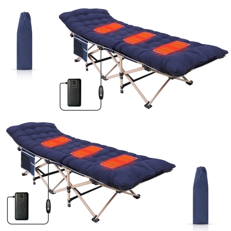 Camping Cots, Heated Camping Cots, Folding Cots with Mattress, Pillow ...