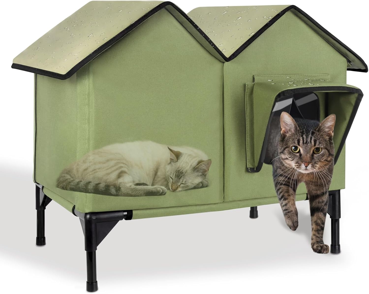 Heated Cat House for Outside Winter, Extra Large Heated Outdoor Cat ...